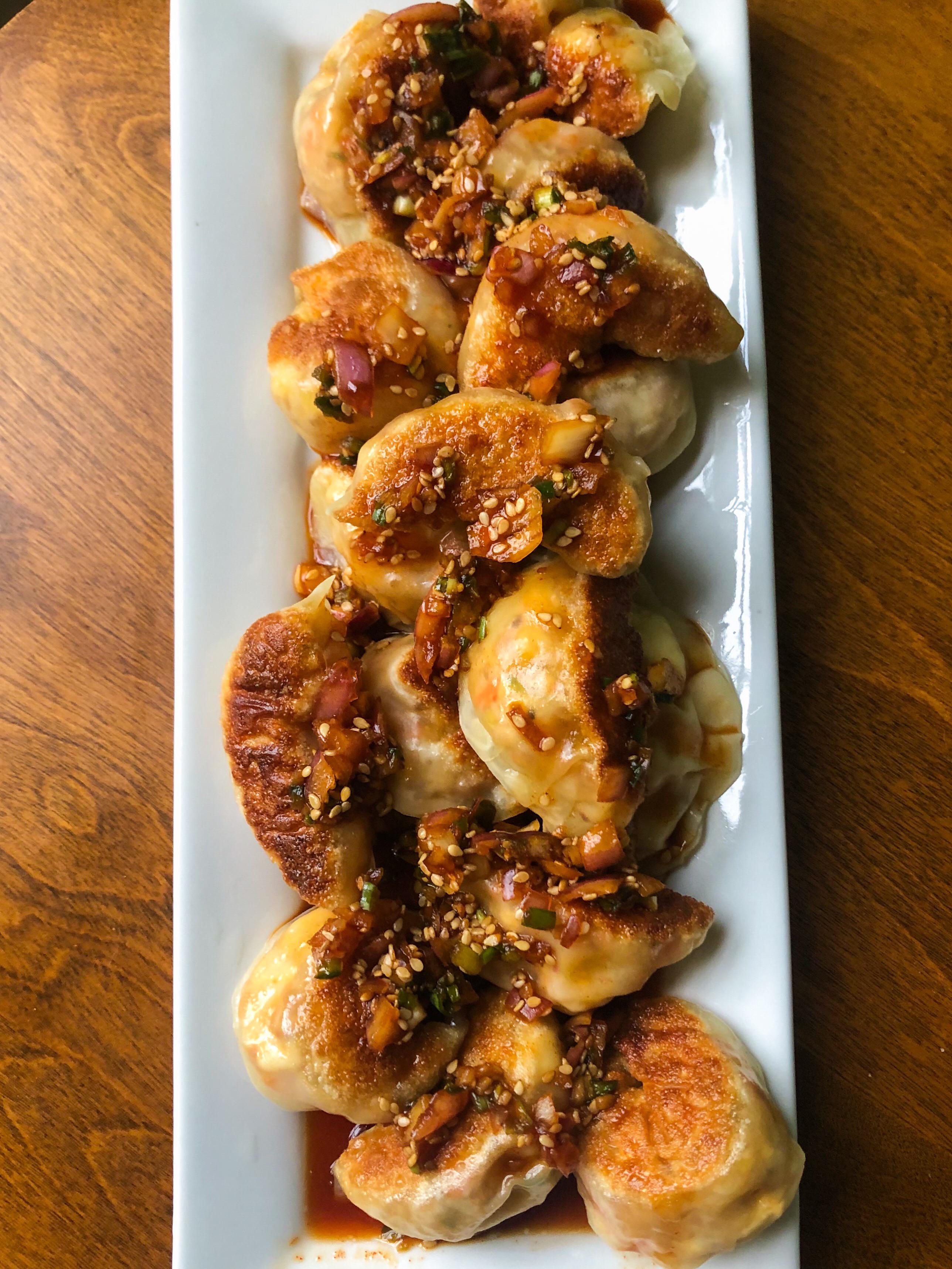 Vegan Korean dumplings. This is only the first batch. - Dining and Cooking