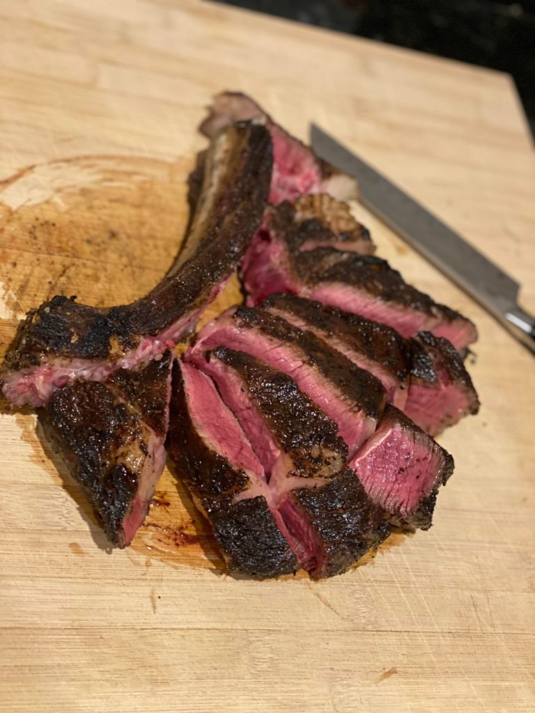 2 lb. New Mexico prime cowboy ribeye on charcoal - Dining and Cooking