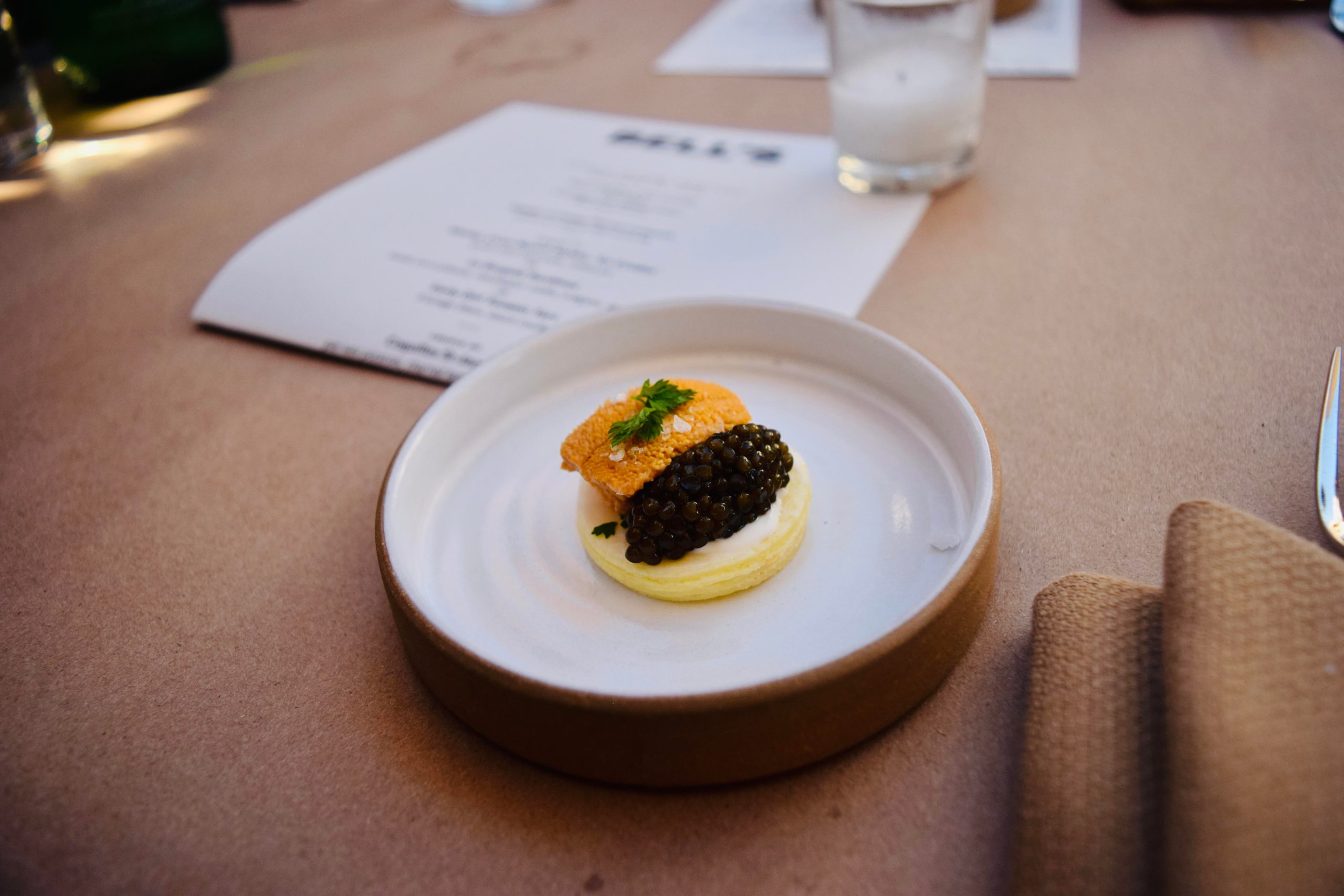 Santa Barbara Uni and Caviar on the tiniest piece of toast - Dining and ...