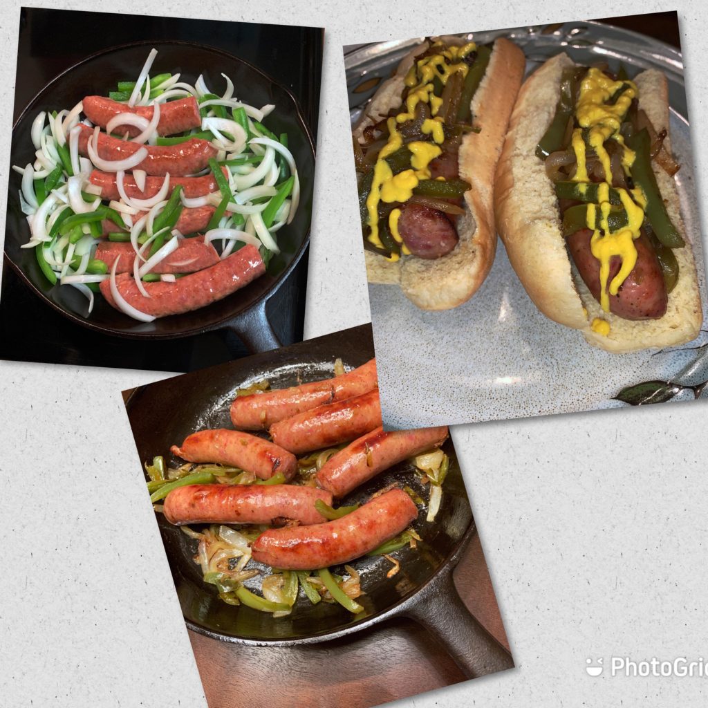 Tonight’s dinner was Conecuh sausage dogs with peppers and onions 😋 ...