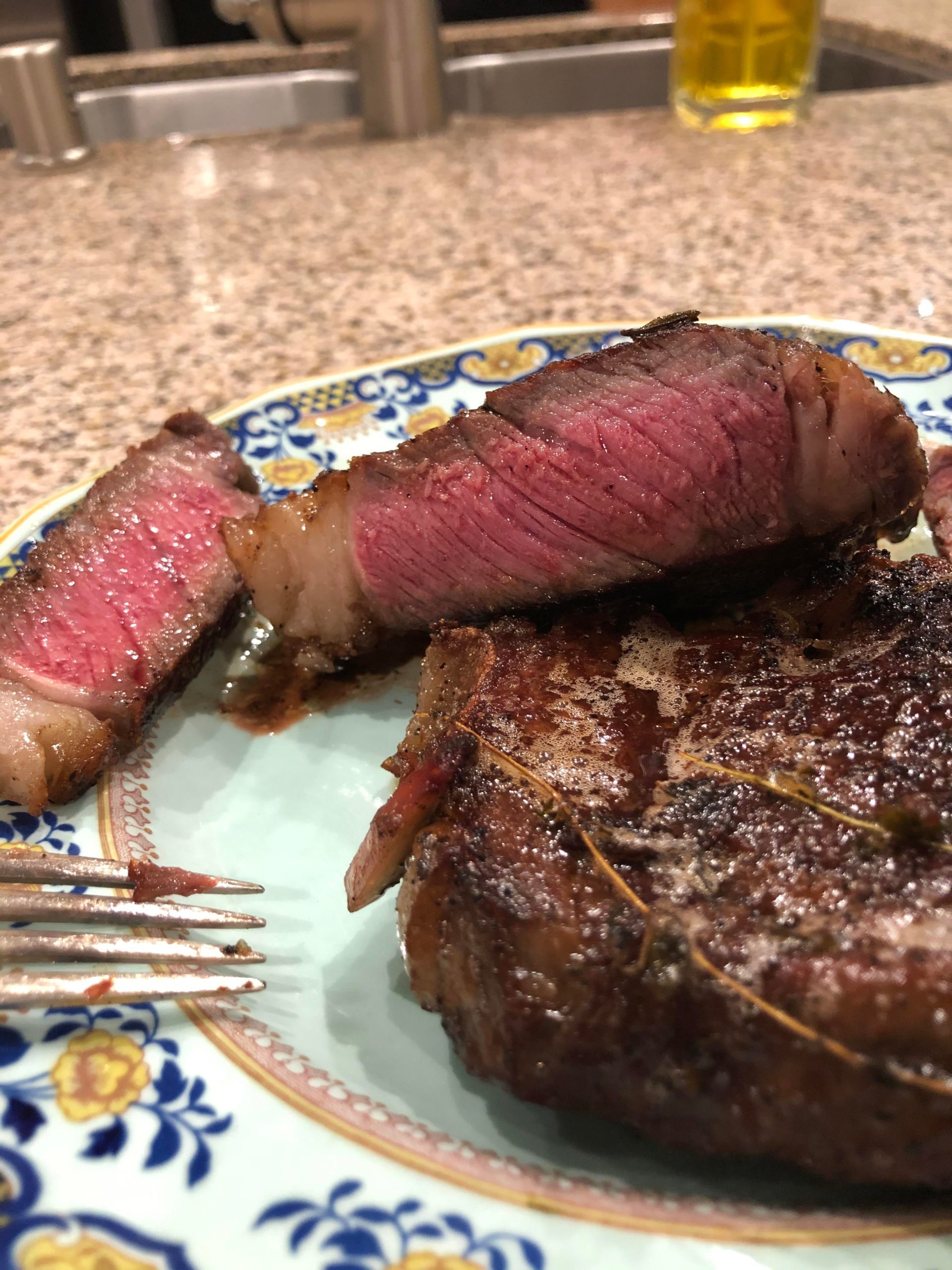 Salt brined rib eye from Costco made on the stovetop - Dining and Cooking