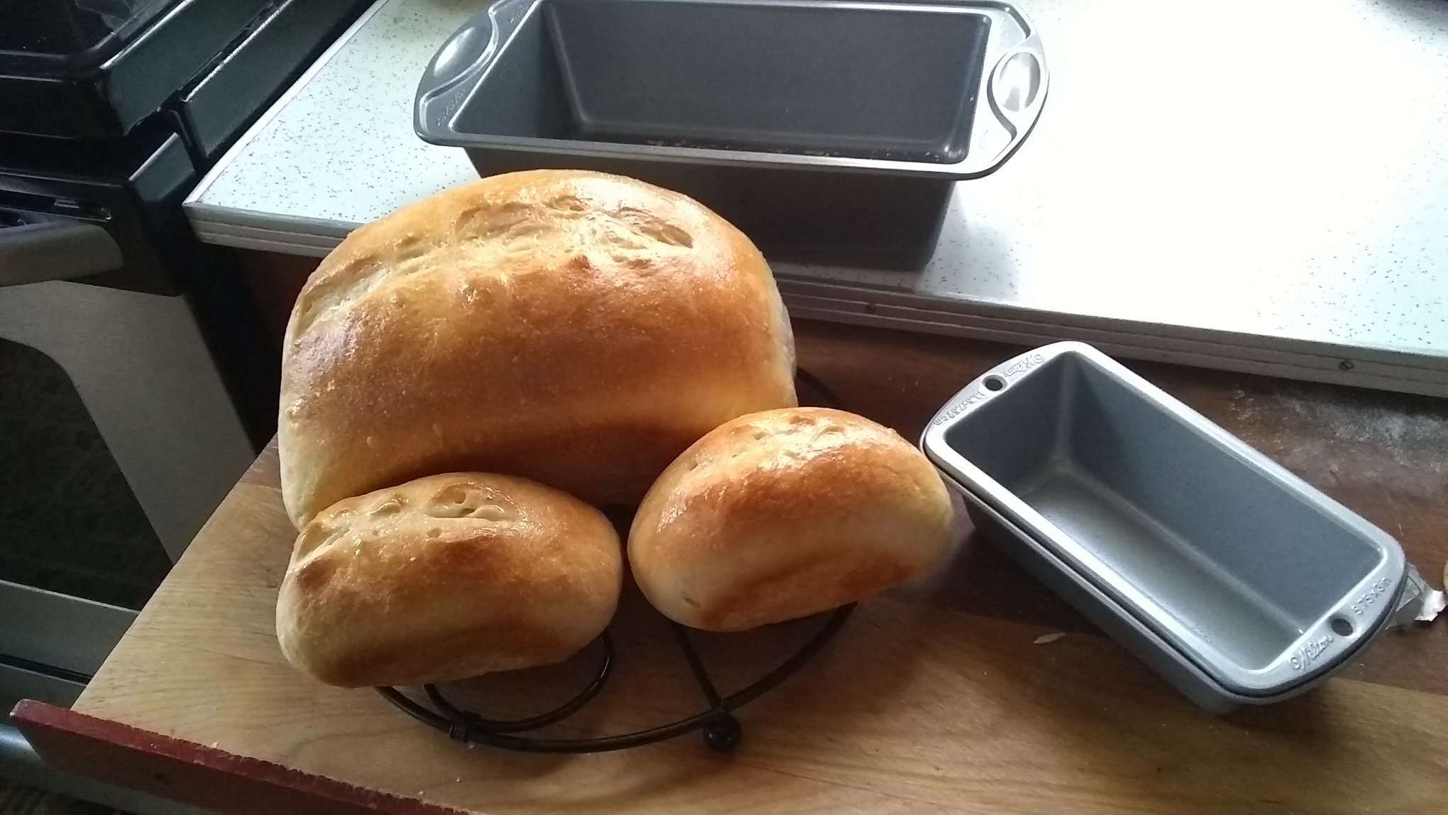 Regular white loaf bread. I love the mini bread pans for personal ...