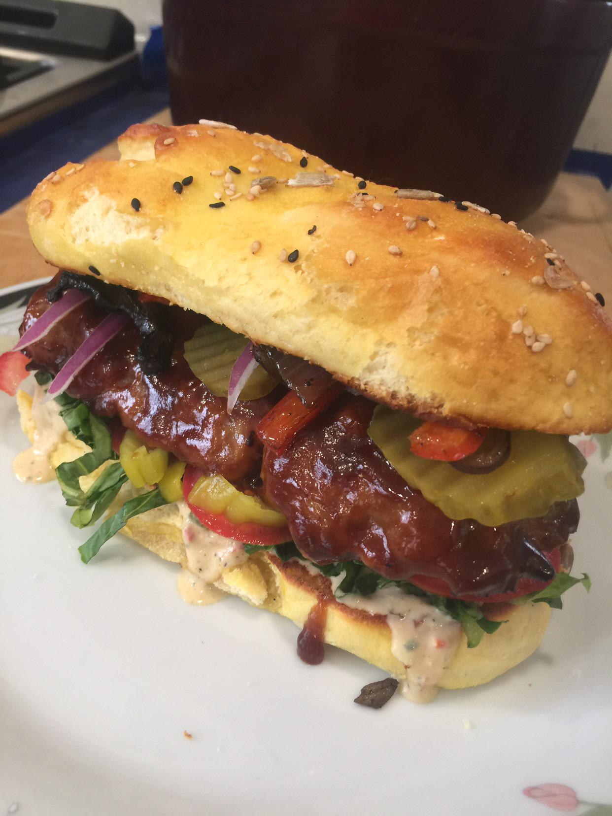 Homemade McRib Deluxe (aka pork burger) - Dining and Cooking