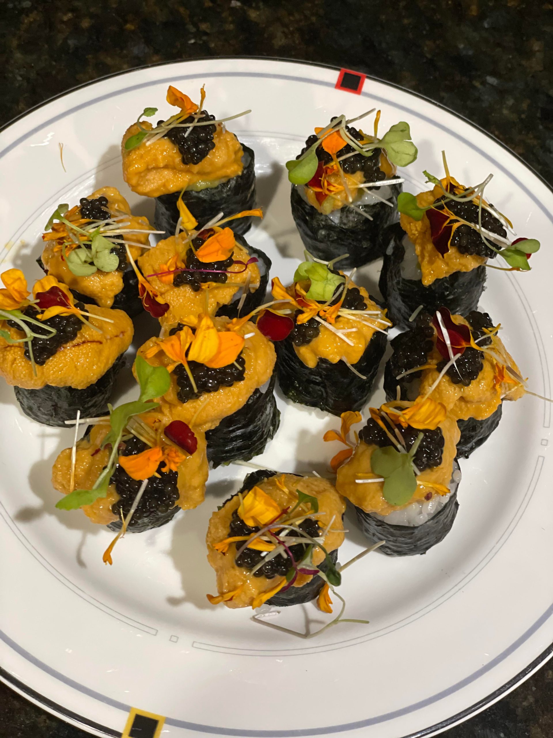 Uni/Rivera Seafood Club/Osetra Caviar/ Microgreens - Dining and Cooking
