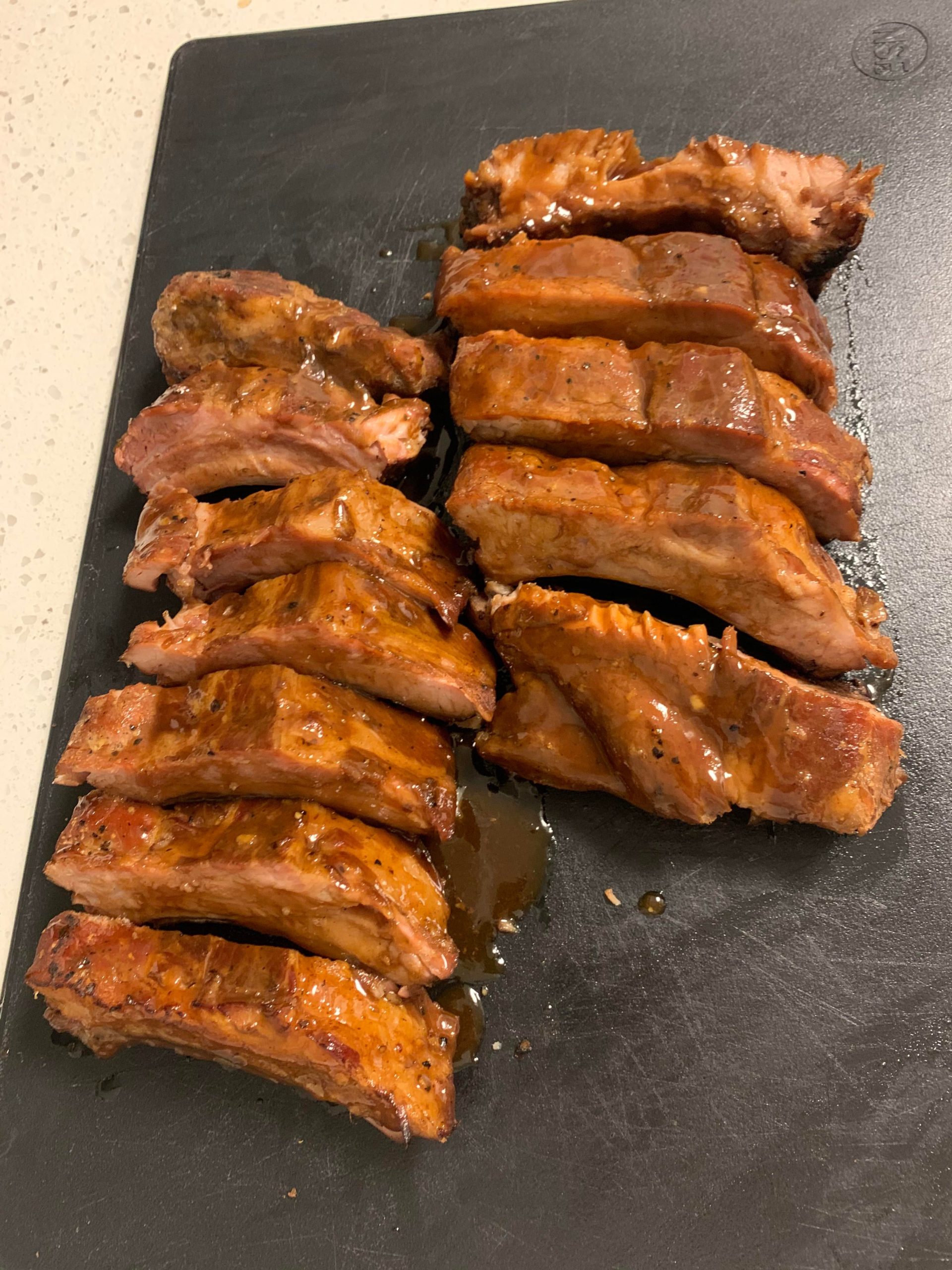 Pork ribs cooked at 150 for 24 hours, finished in a stovetop smoker ...