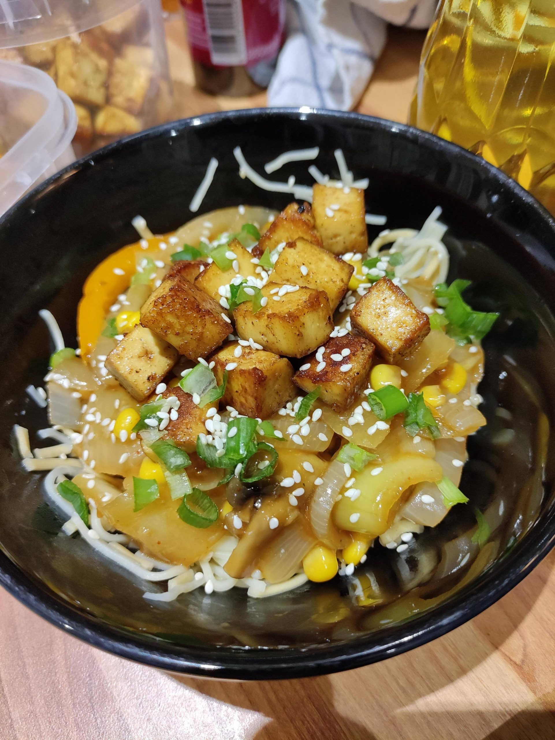 Tofu Chow Mein with veg leftovers! - Dining and Cooking