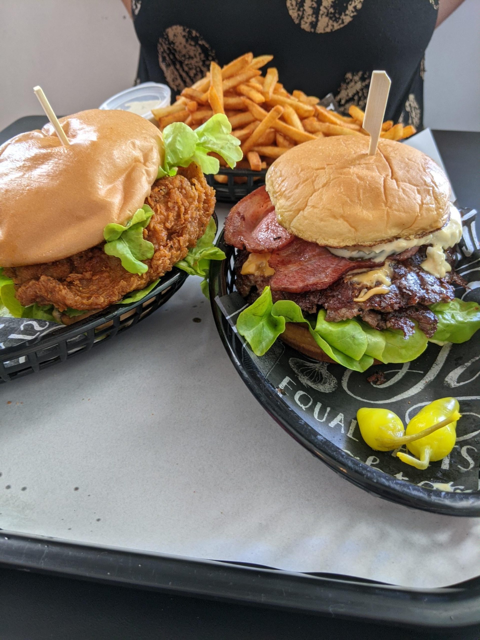 Double smash and chicken burger from Bad Love Burger Co. in Perth ...