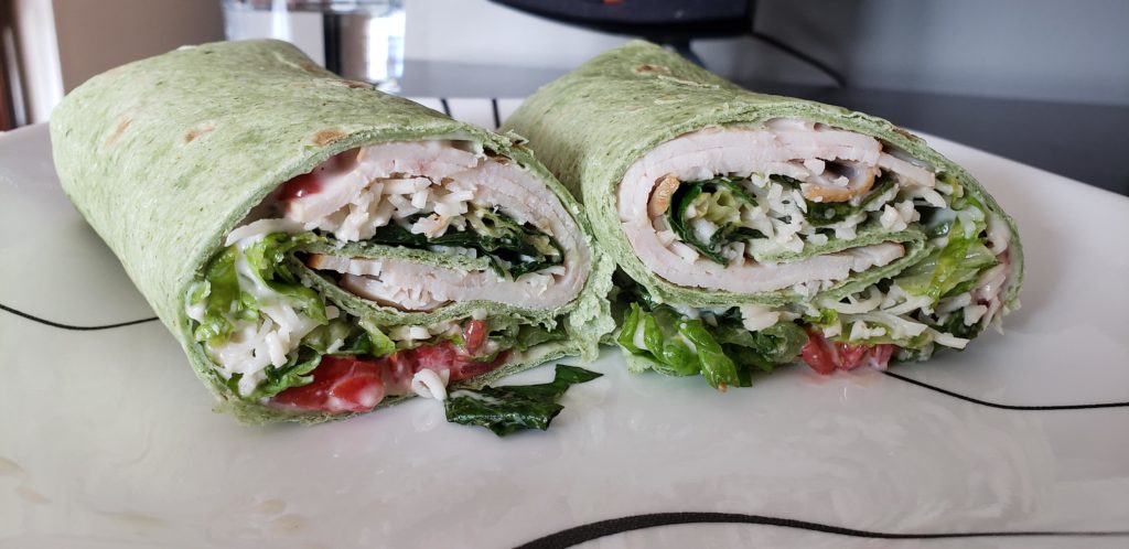 Caesar turkey asiago wrap, aka "need to get to the store soon wrap ...