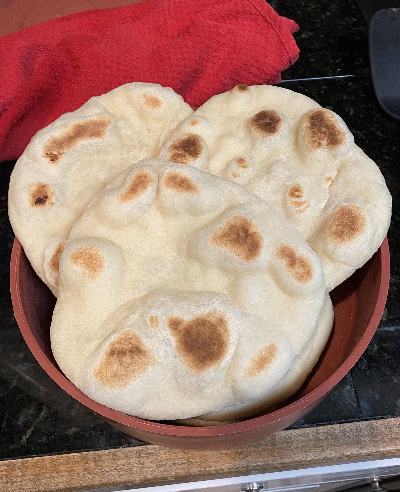 First time making Pita! Happy with the results - Dining and Cooking