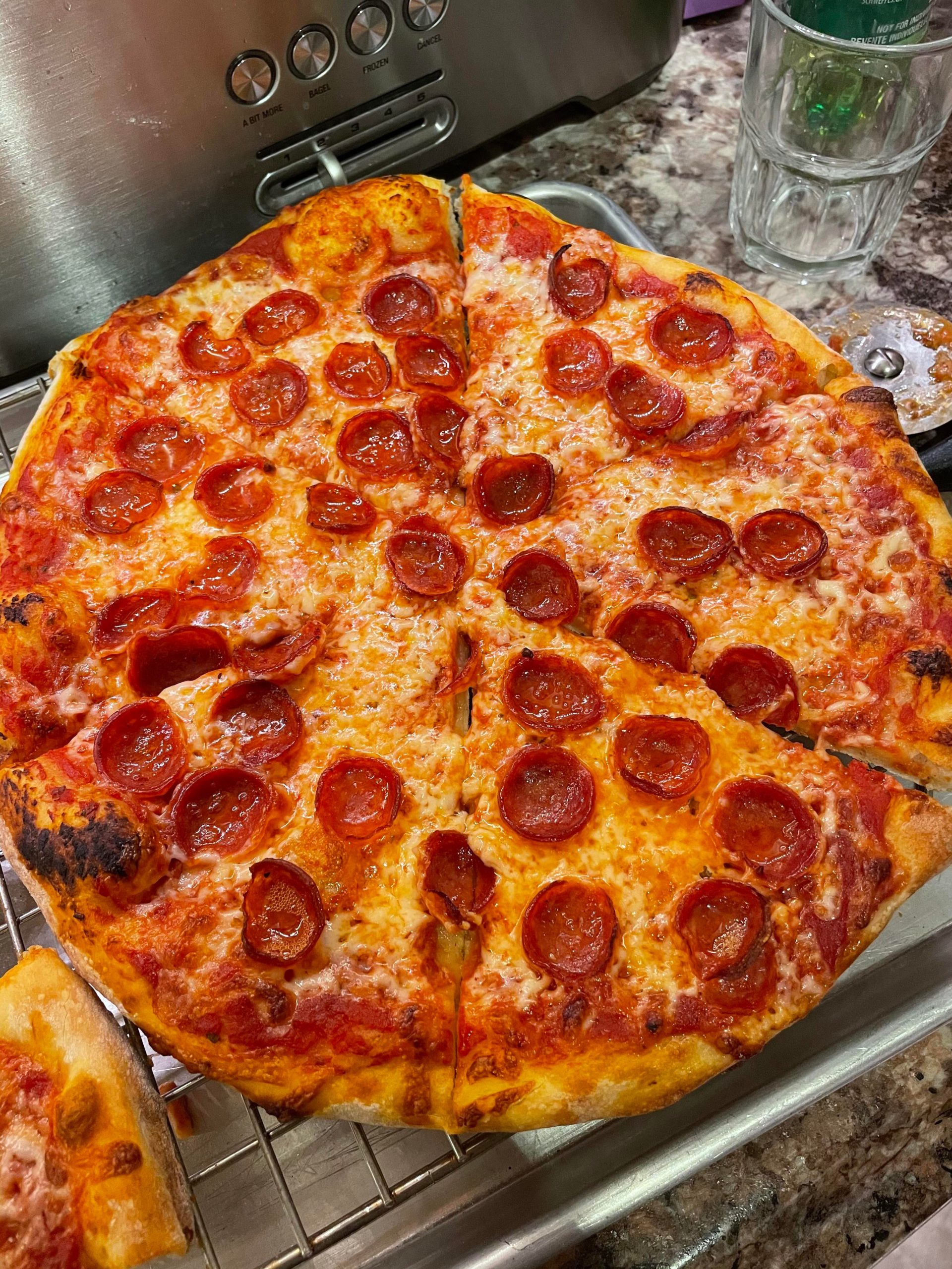 New York style, full fat mozz, cupping pepperoni - Dining and Cooking