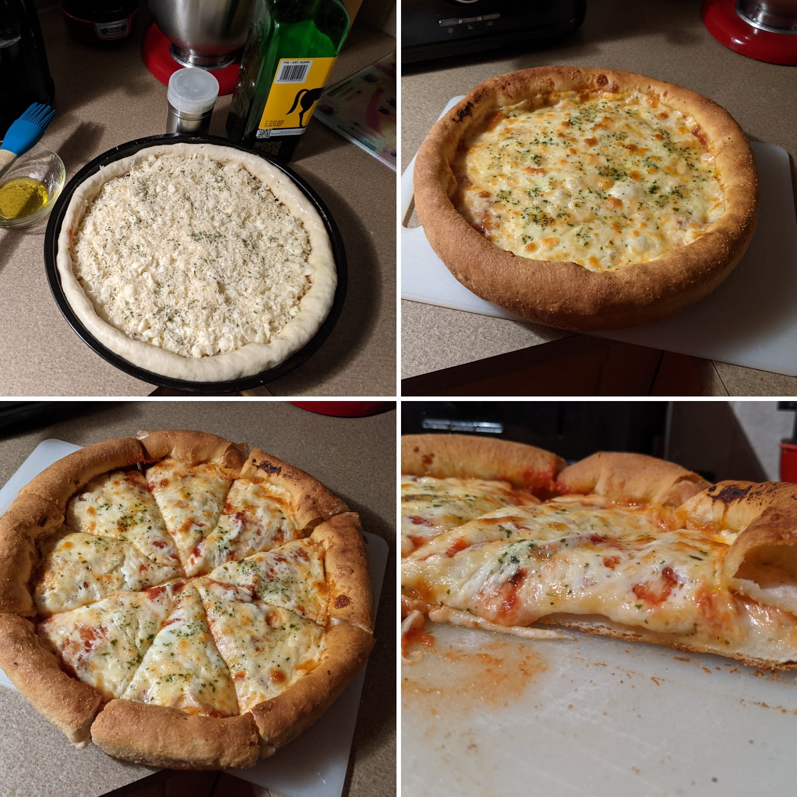 Tonight's pizza: deep dish, pepperoni with double cheese - Dining and ...