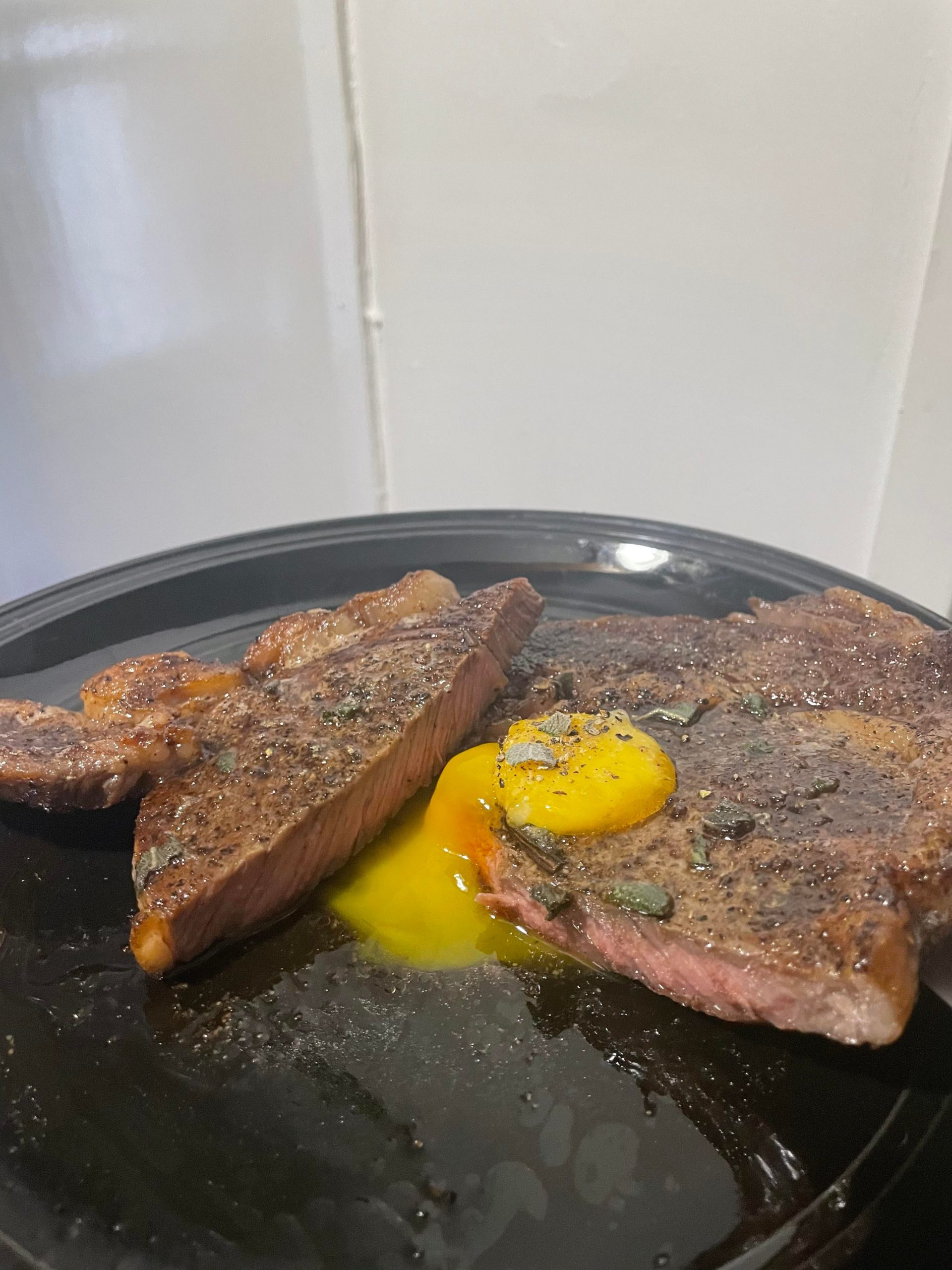 Ribeye. - 130 for an hour, cast iron seer, frozen egg yolk - Dining and ...
