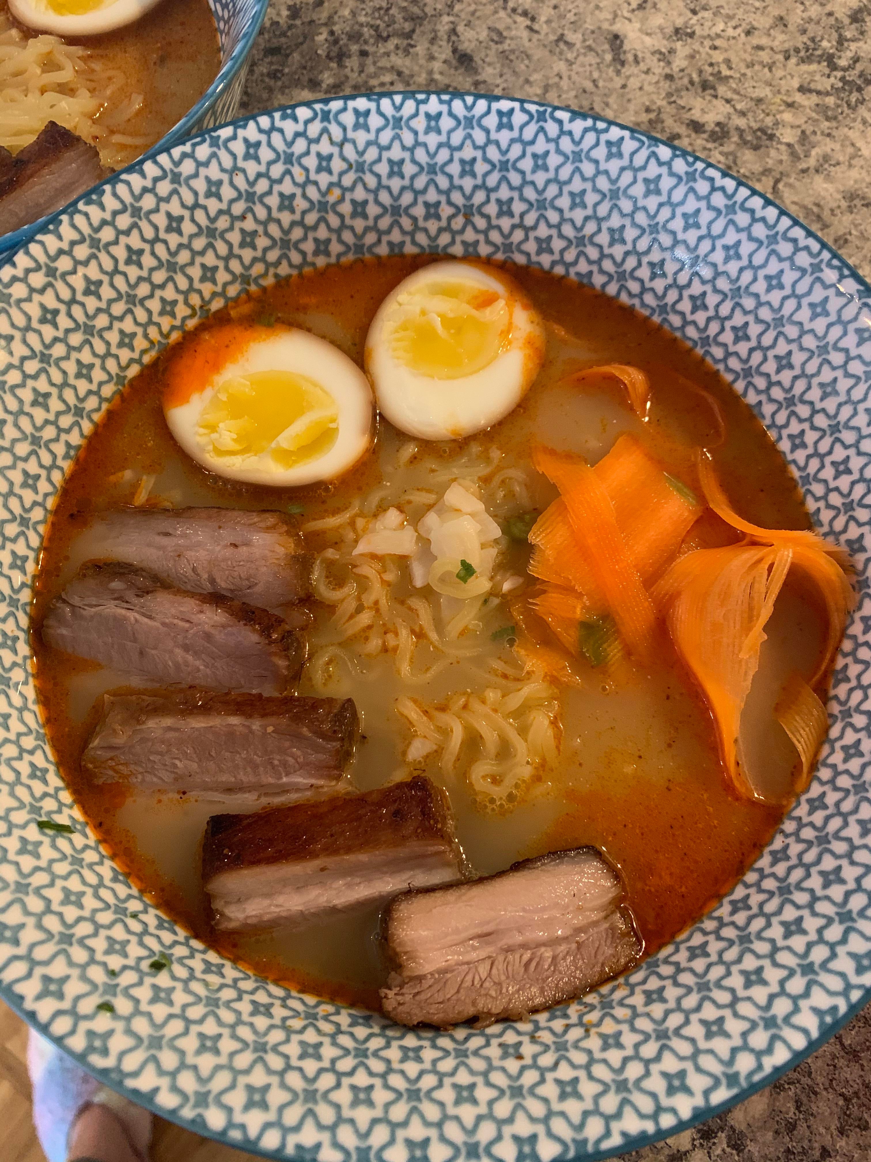 Upgraded instant ramen with sous vide pork belly. - Dining and Cooking