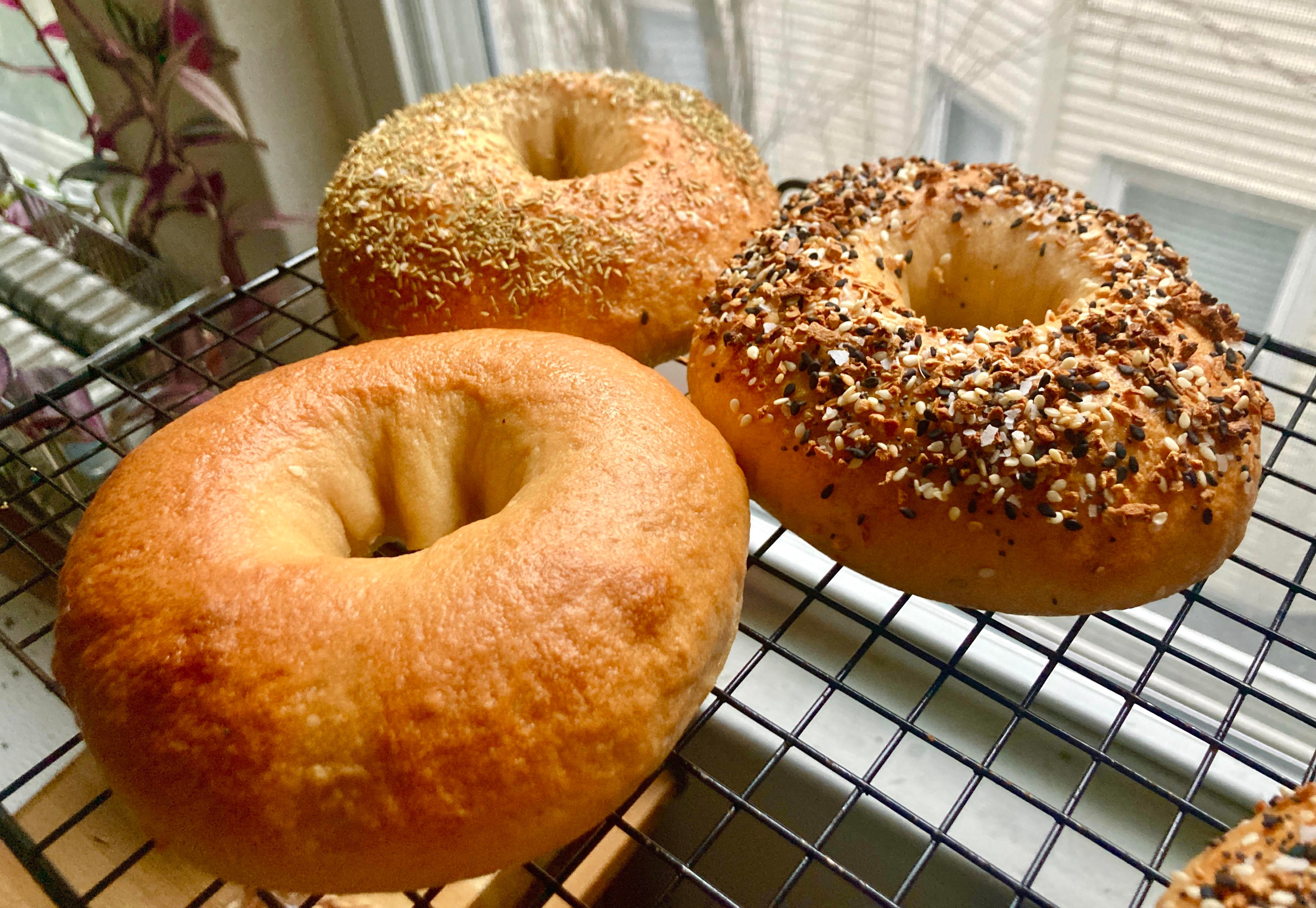Got up early to make friday bagels and I have eaten two today already ...