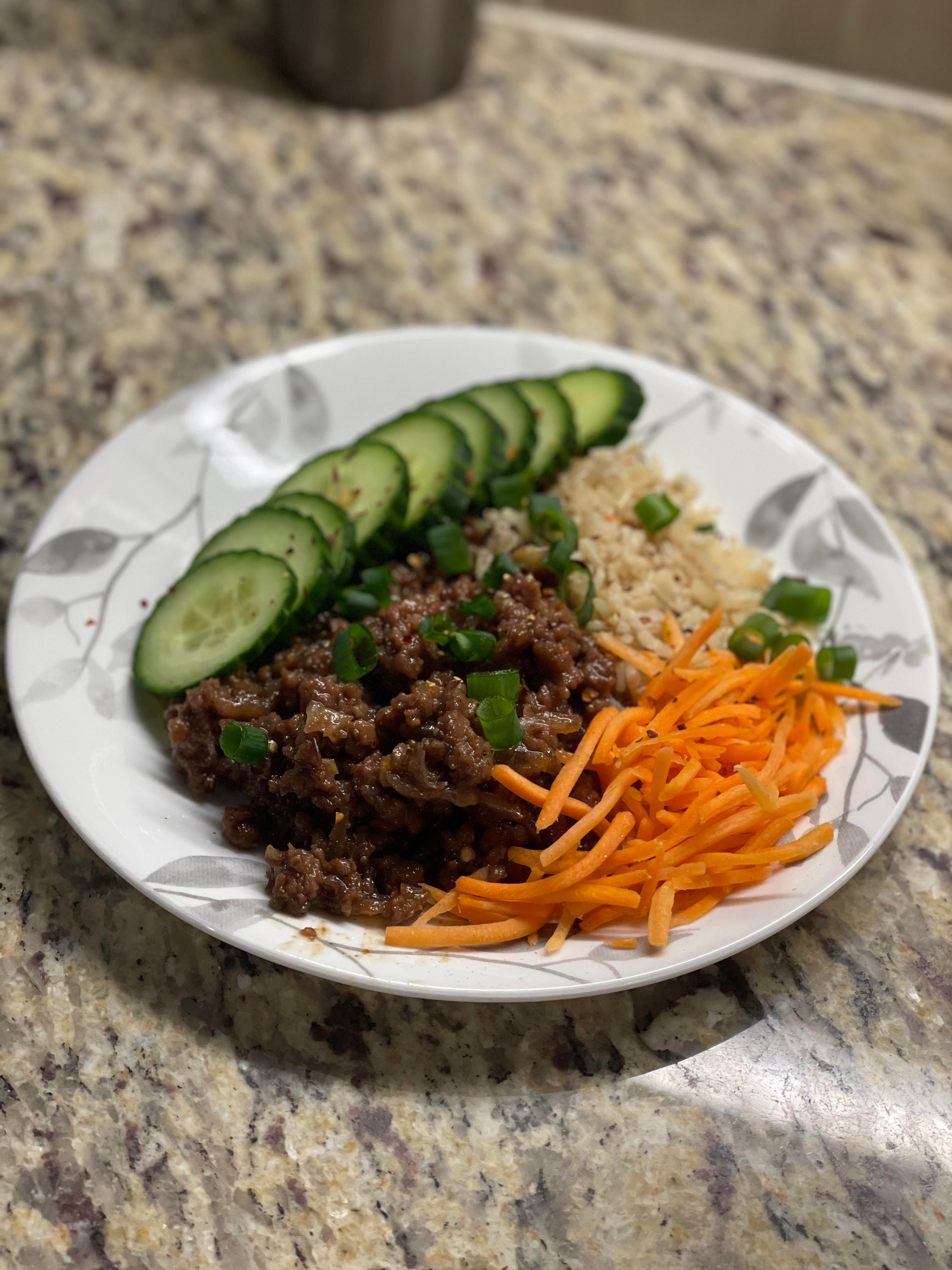 Vegan Korean Impossible bowl - Dining and Cooking