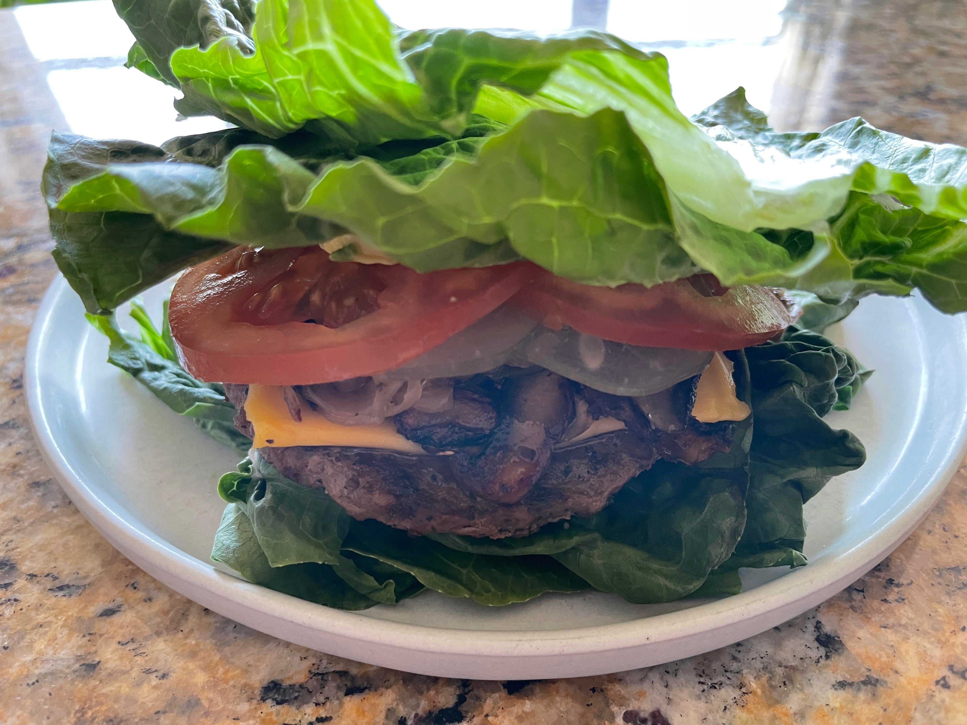 Lettuce Wrap Burger for Lunch - Dining and Cooking