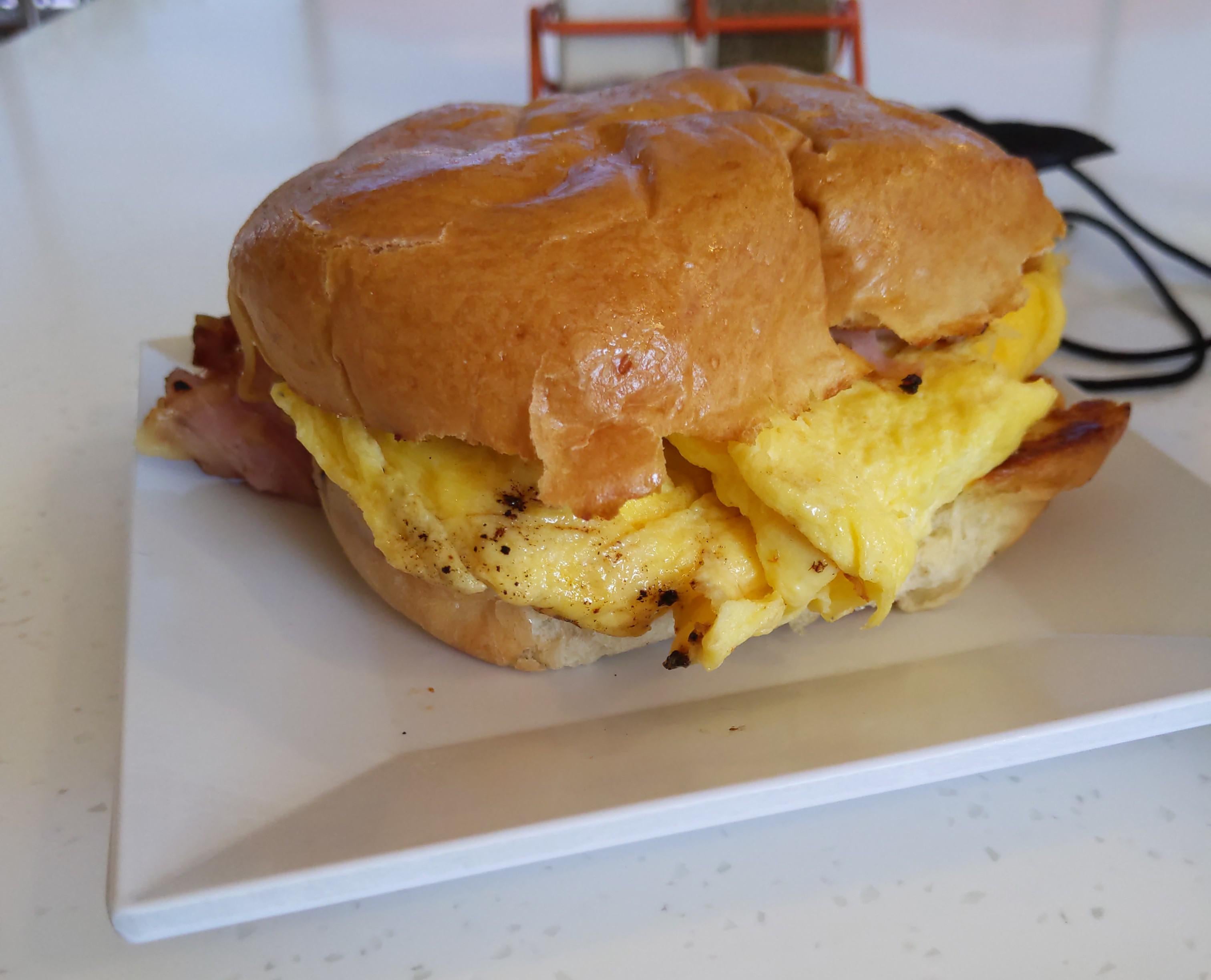 Egg and Black Forest Ham on Brioche - Dining and Cooking