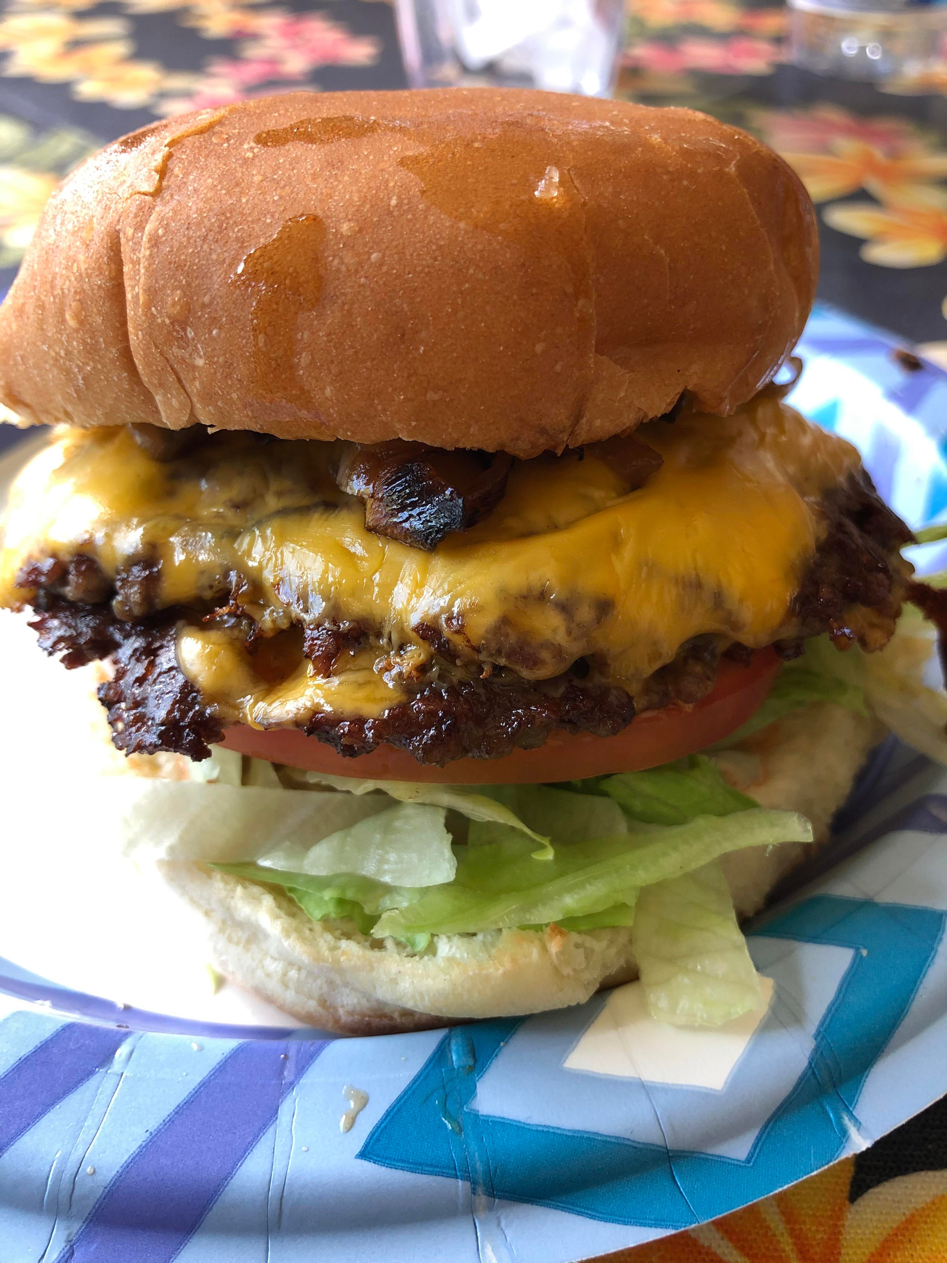 A little sloppy but a great Sunday burger. - Dining and Cooking