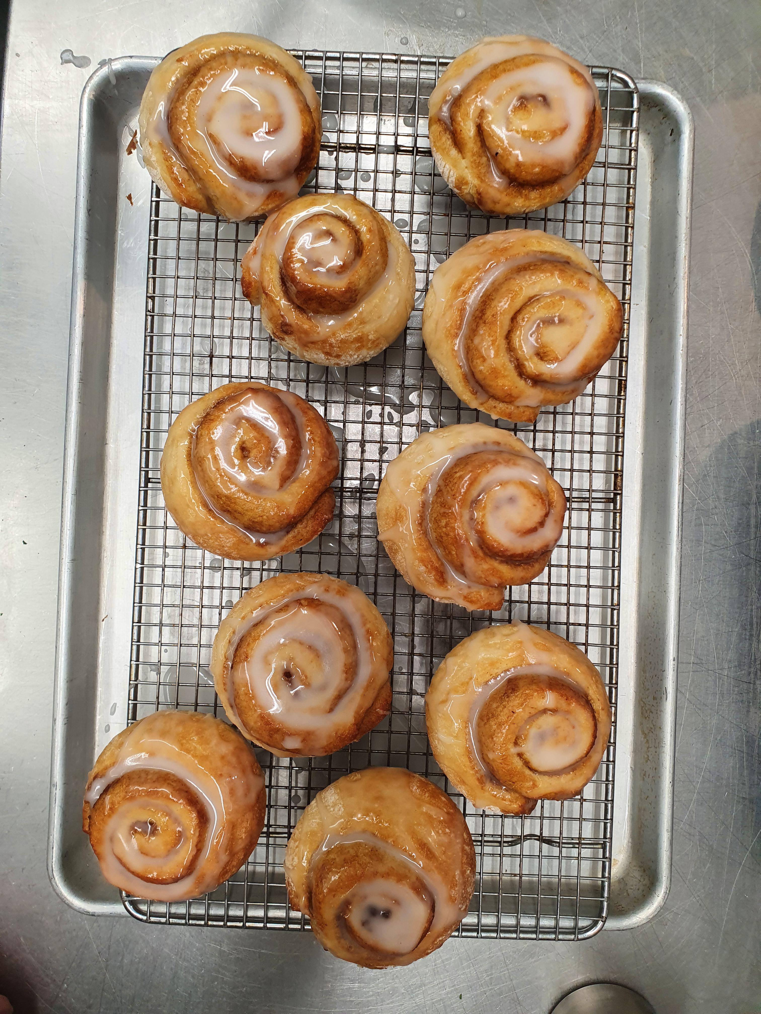 I made some cinamon rolls at work today, sold out pretty quick. Might ...