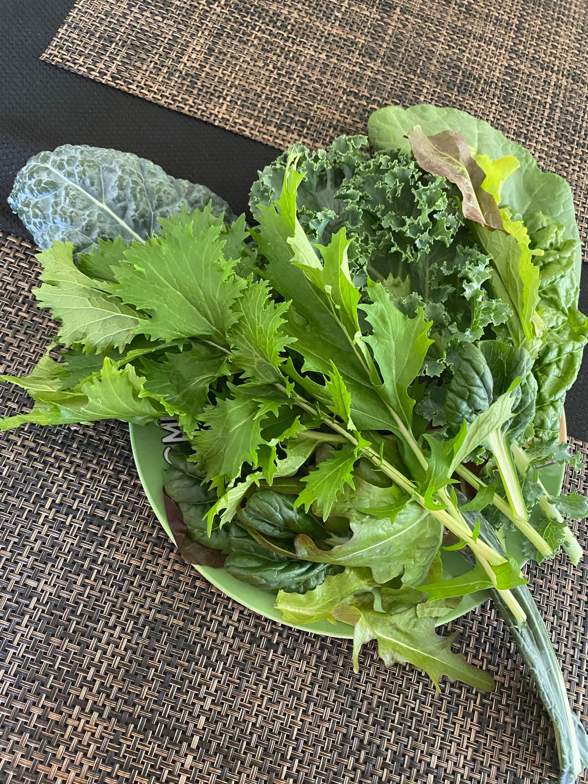 Just harvested all these leafy greens here in the hotness weather of ...