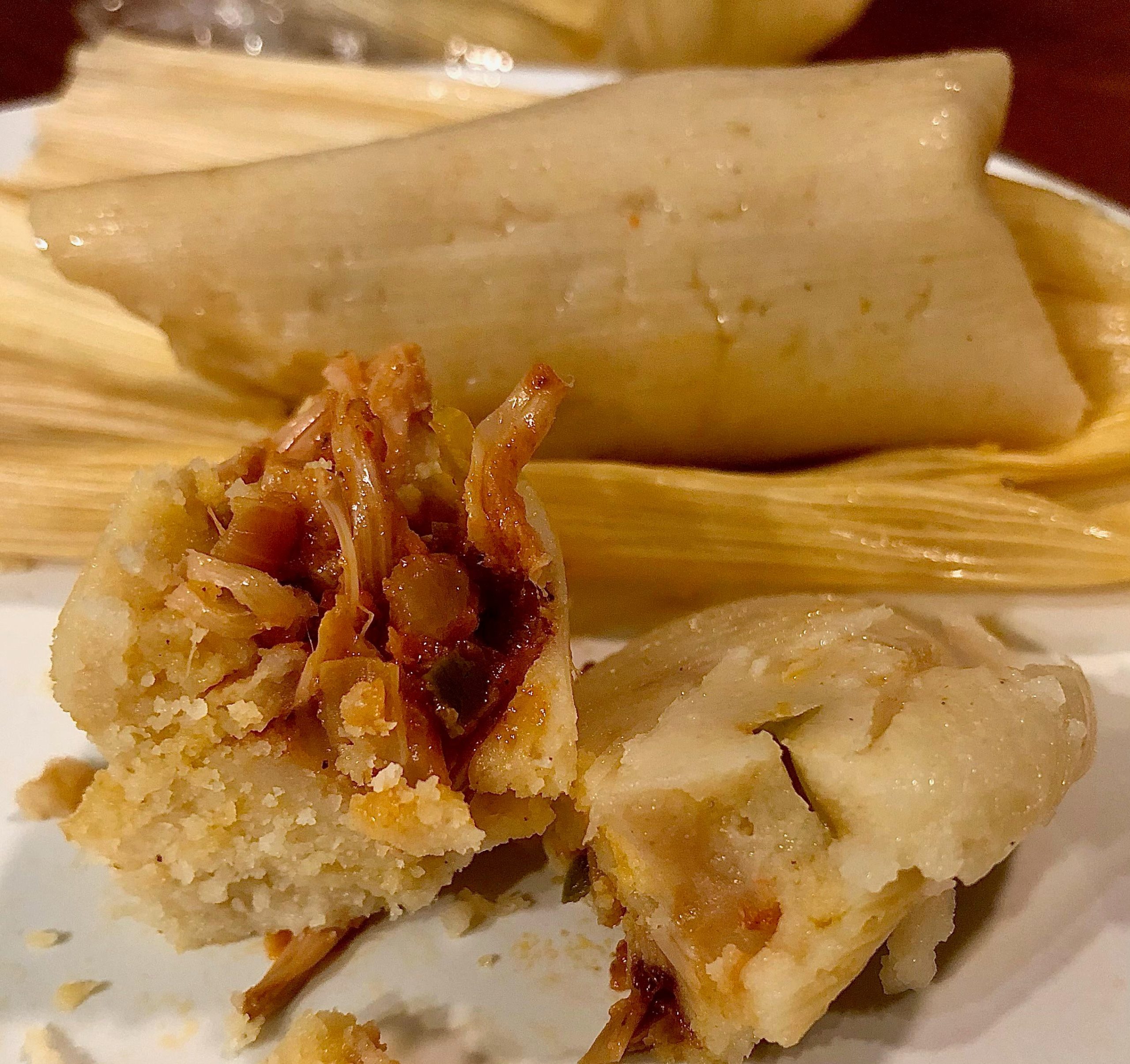 Vegan jackfruit tinga tamales - Dining and Cooking