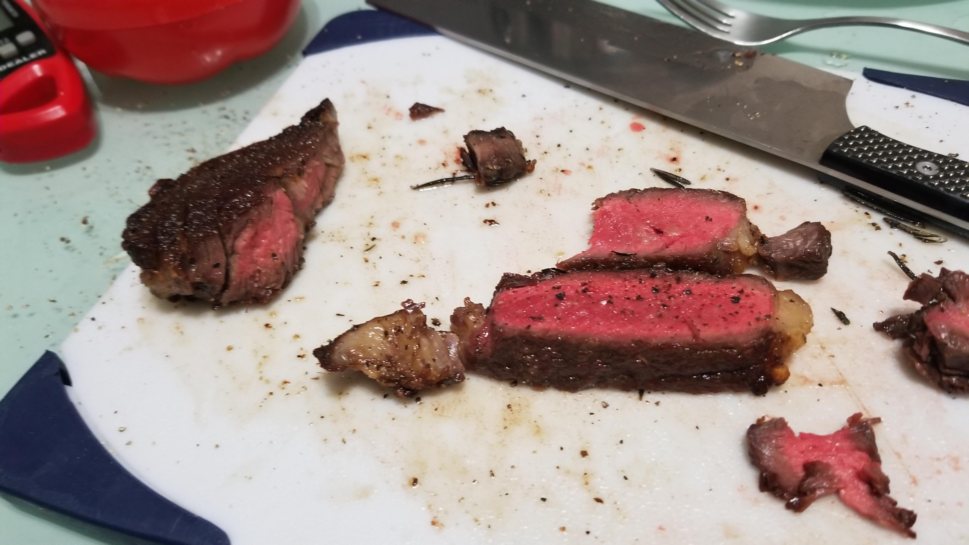 Amazing steak I made, forgot to take a pic before eating half of it ...