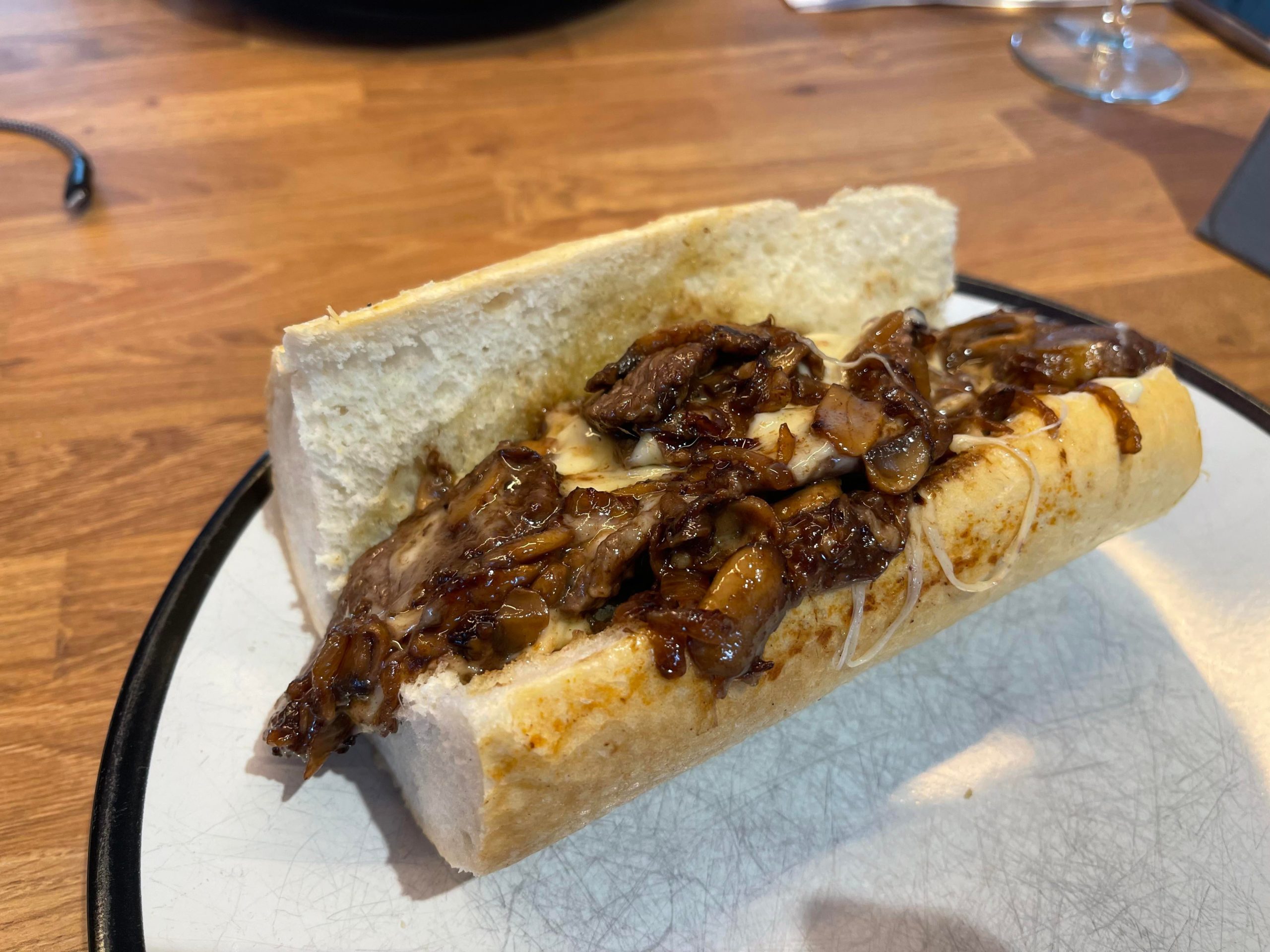 Looked like a car crash, tasted like heaven. Steak sammich - Dining and ...