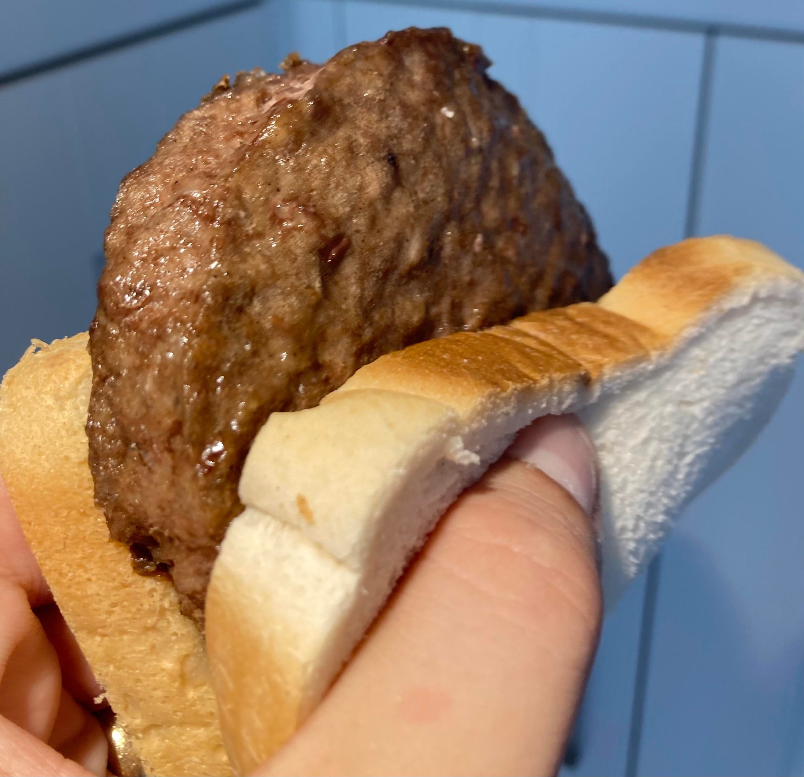 Didn’t have burger buns so poor man’s burger it is - Dining and Cooking