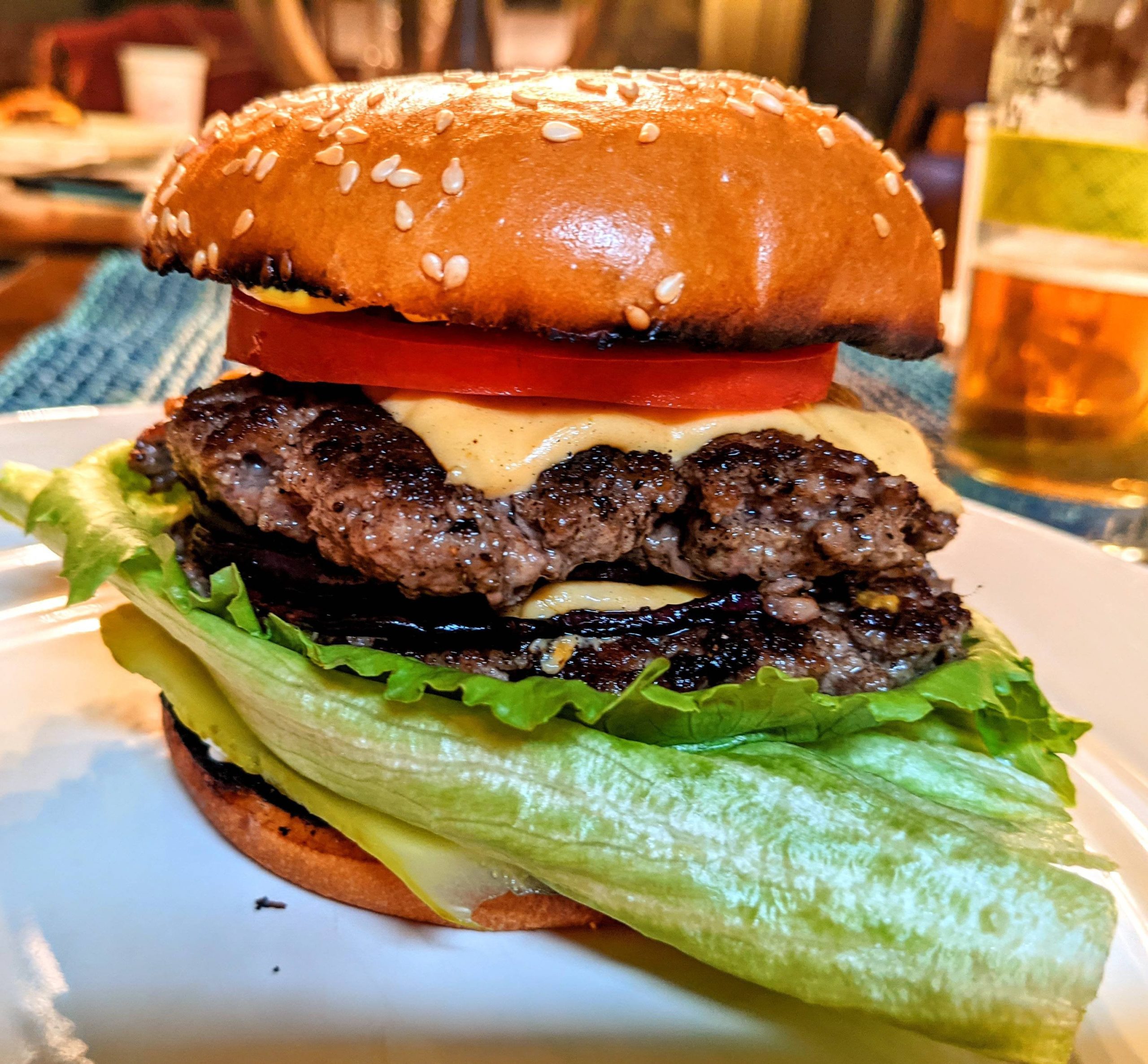 Made some copycat In N Out Double Double Animal Style burgers for ...