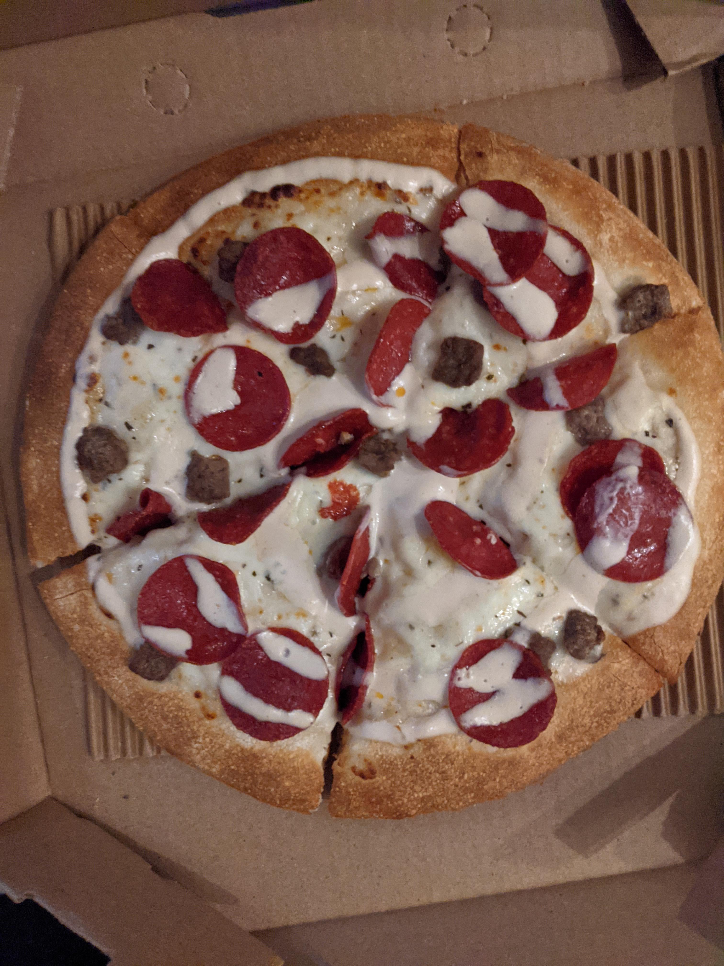 Kabob pizza, wasn't expecting pepperoni in Saudi Arabia! - Dining and ...