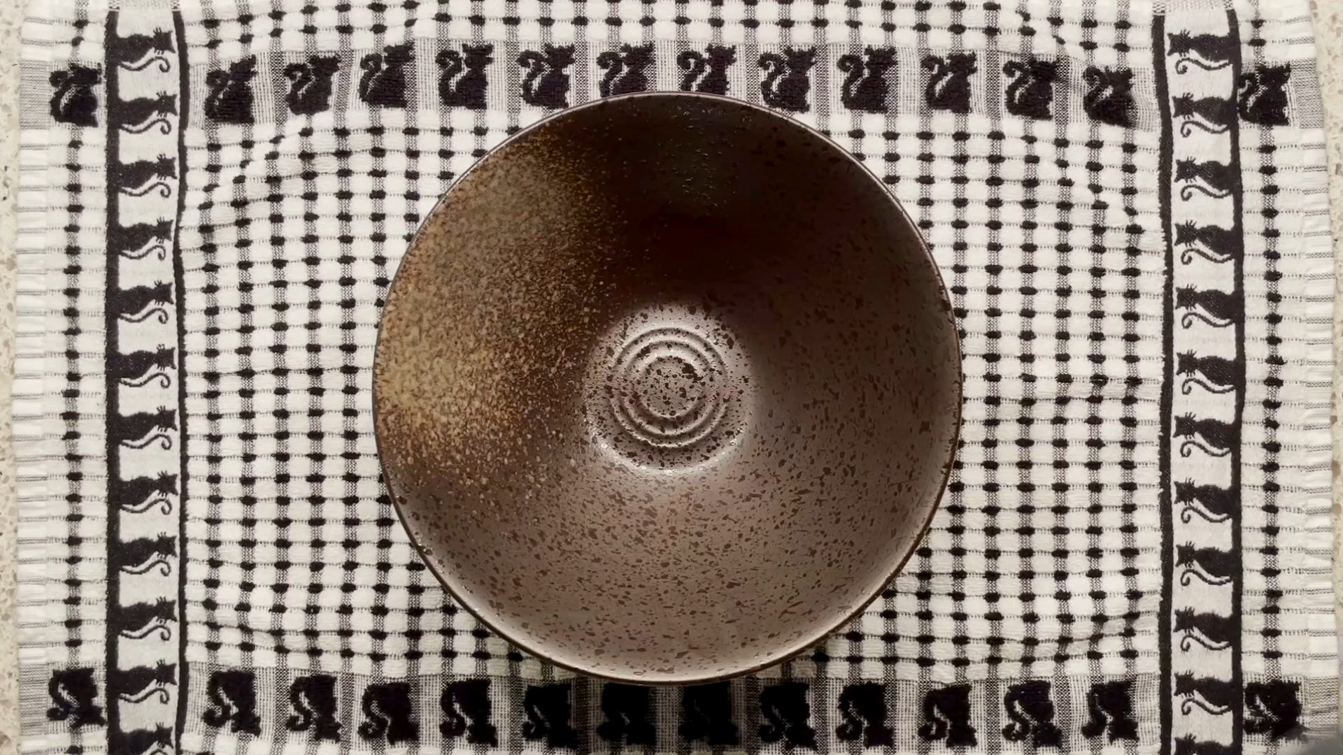 A bowl I made to celebrate spoopy season - had to resort to rice ...