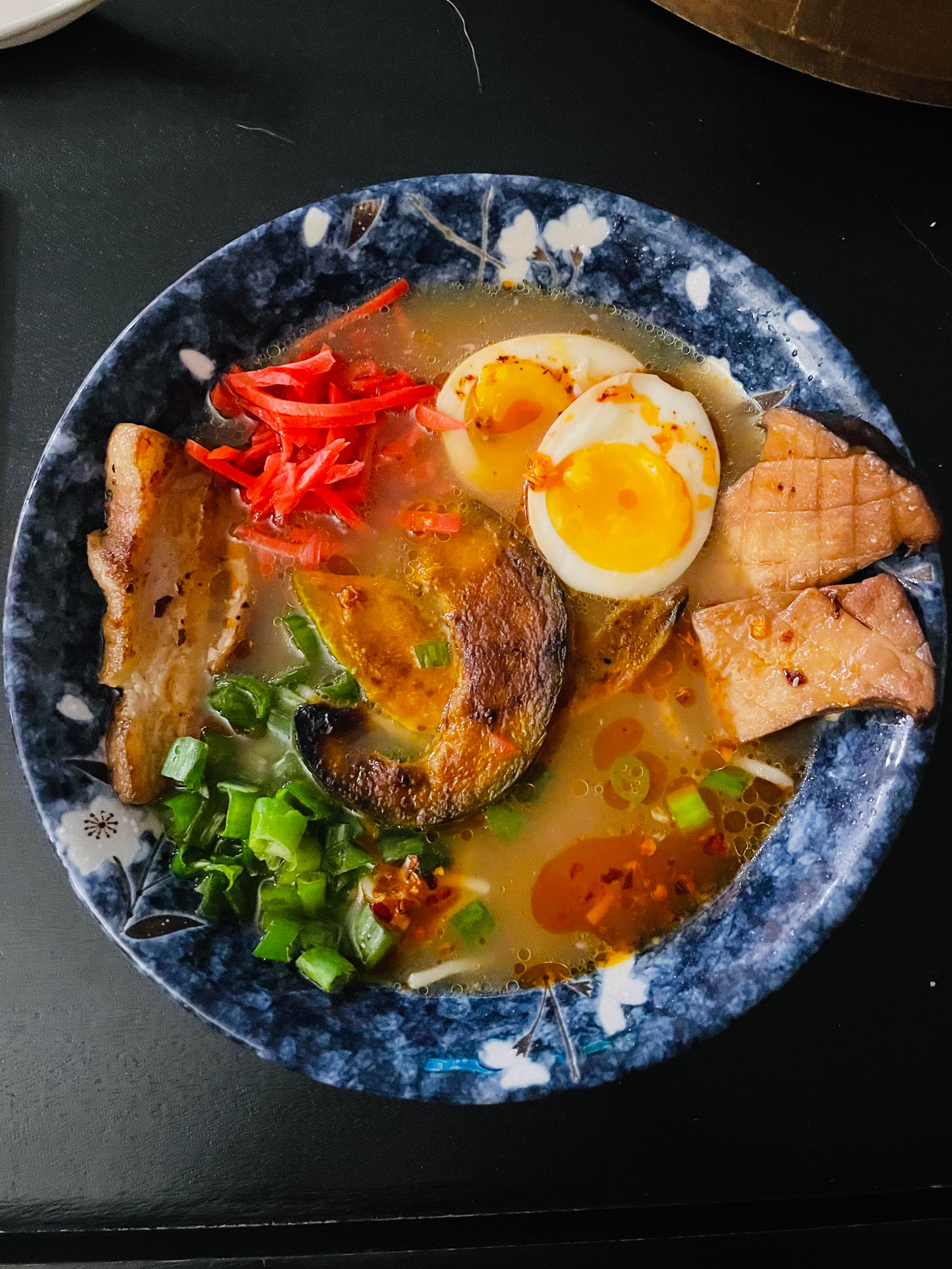 My first homemade ramen. Tori Paitan, Shoyu tare and Sous vide Chasu. - Dining and Cooking