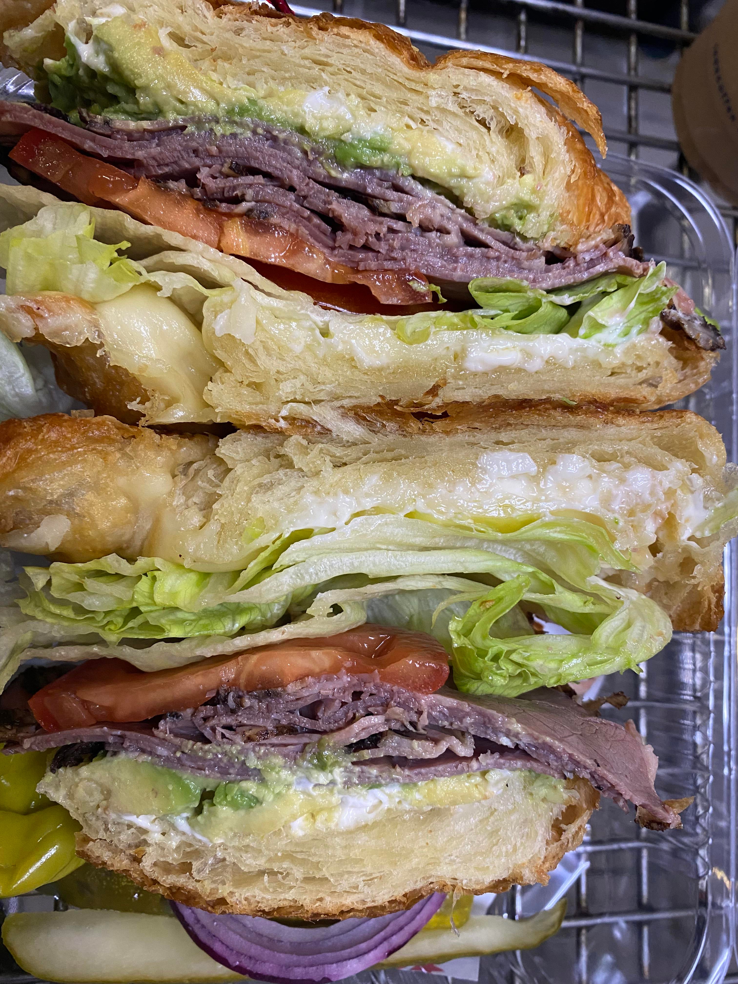 Roast beef & Swiss croissant I made at work! 🙂 - Dining and Cooking