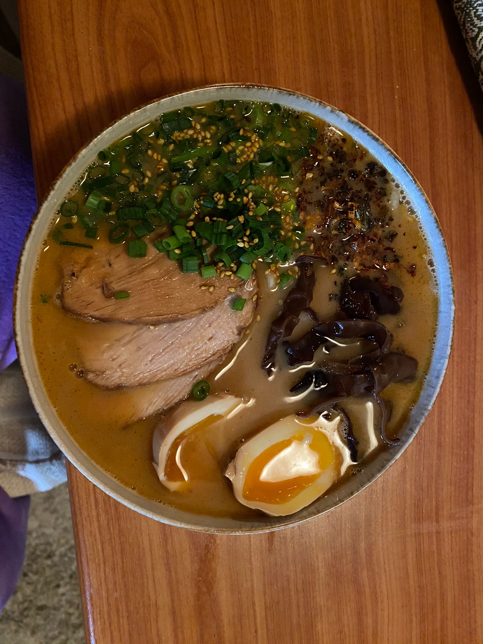 First attempt at tonkotsu with shoyu/miso tare - Dining and Cooking