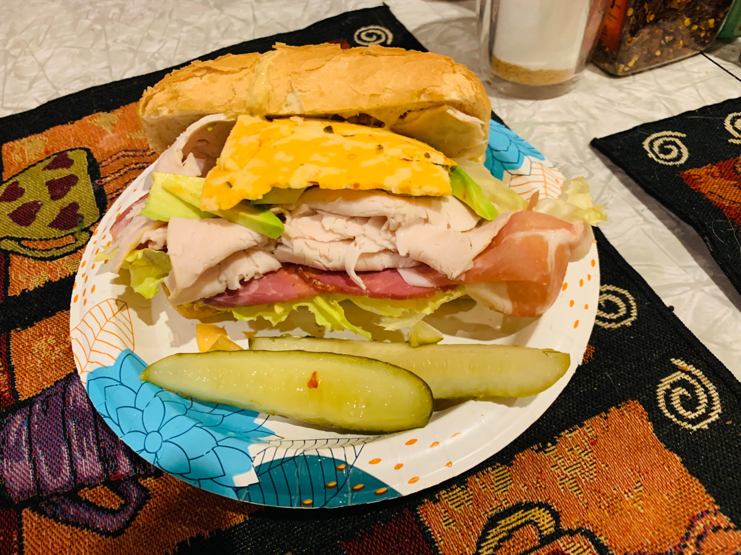 Turkey, gabbagool, prosciutto, hot pepper Monterrey Jack cheese ...