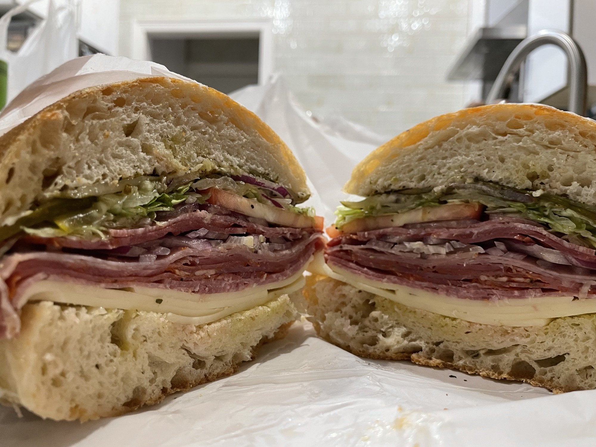 Eatzi’s Large Italian on “bone” bread - Dining and Cooking