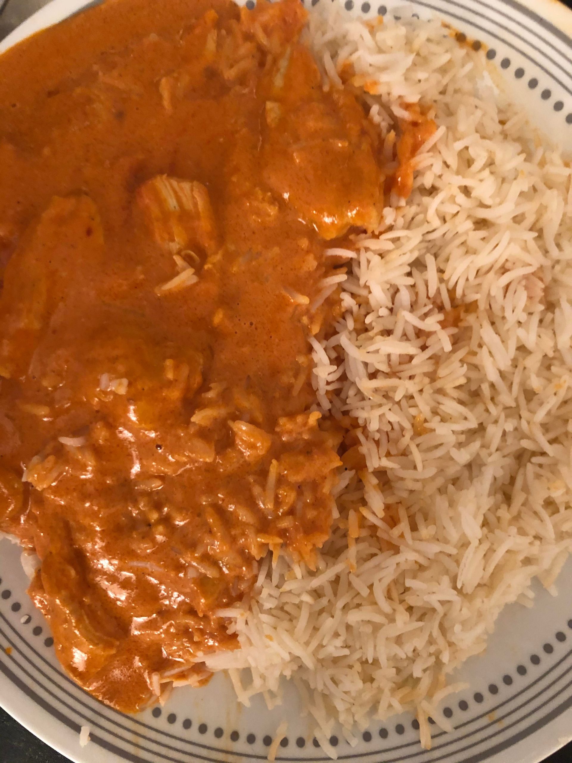 Homemade Butter Chicken with basmati rice - Dining and Cooking