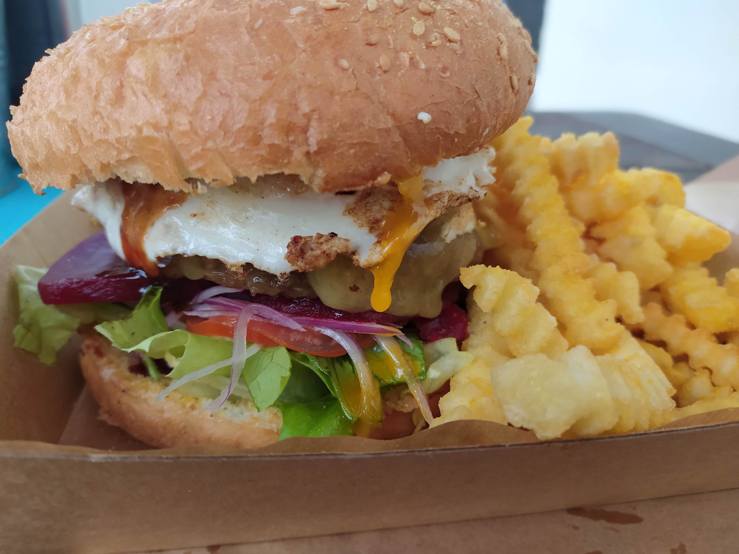 Works burger from an Australian take-away joint - Dining and Cooking