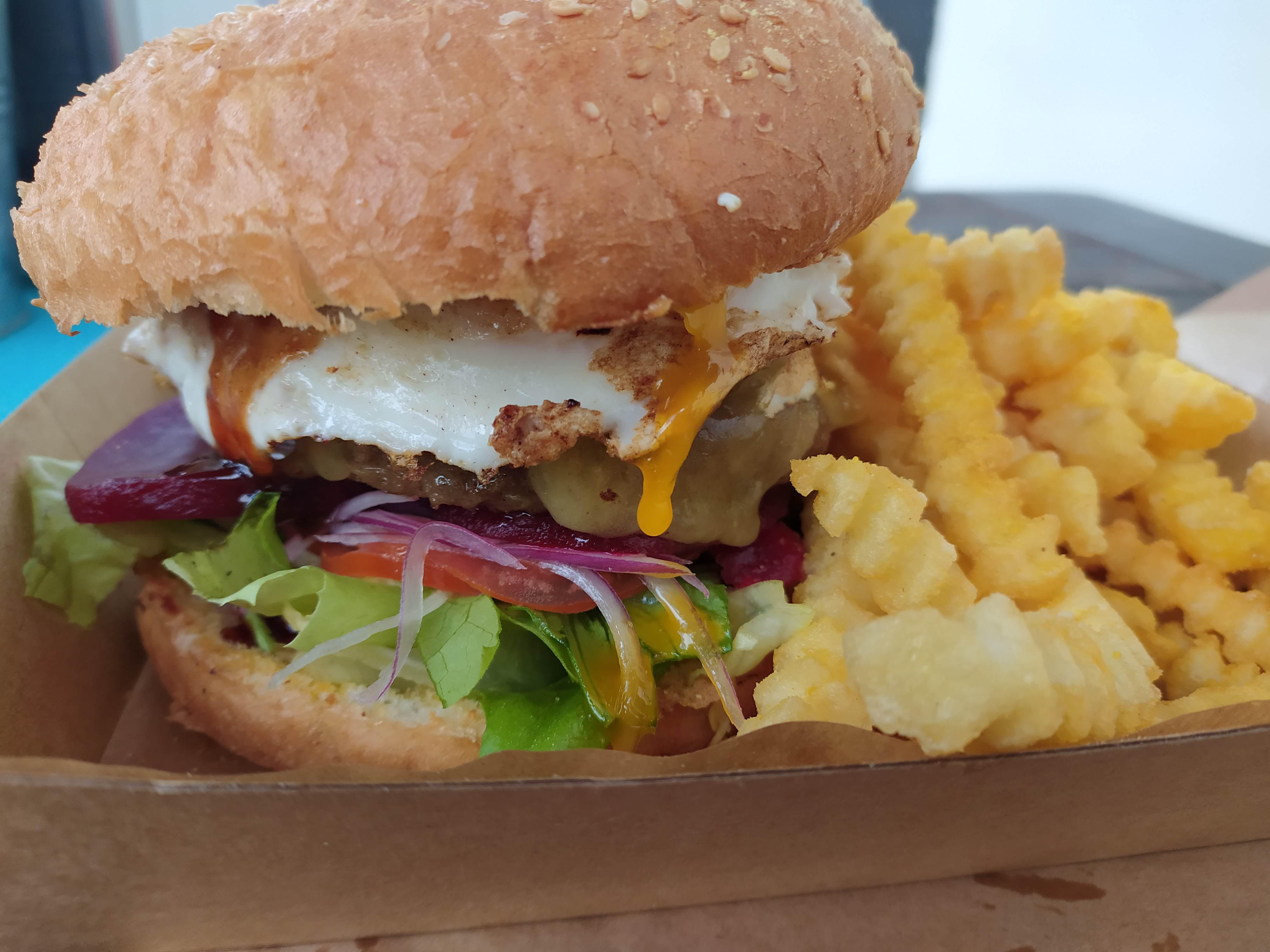 Works burger from an Australian take-away joint - Dining and Cooking