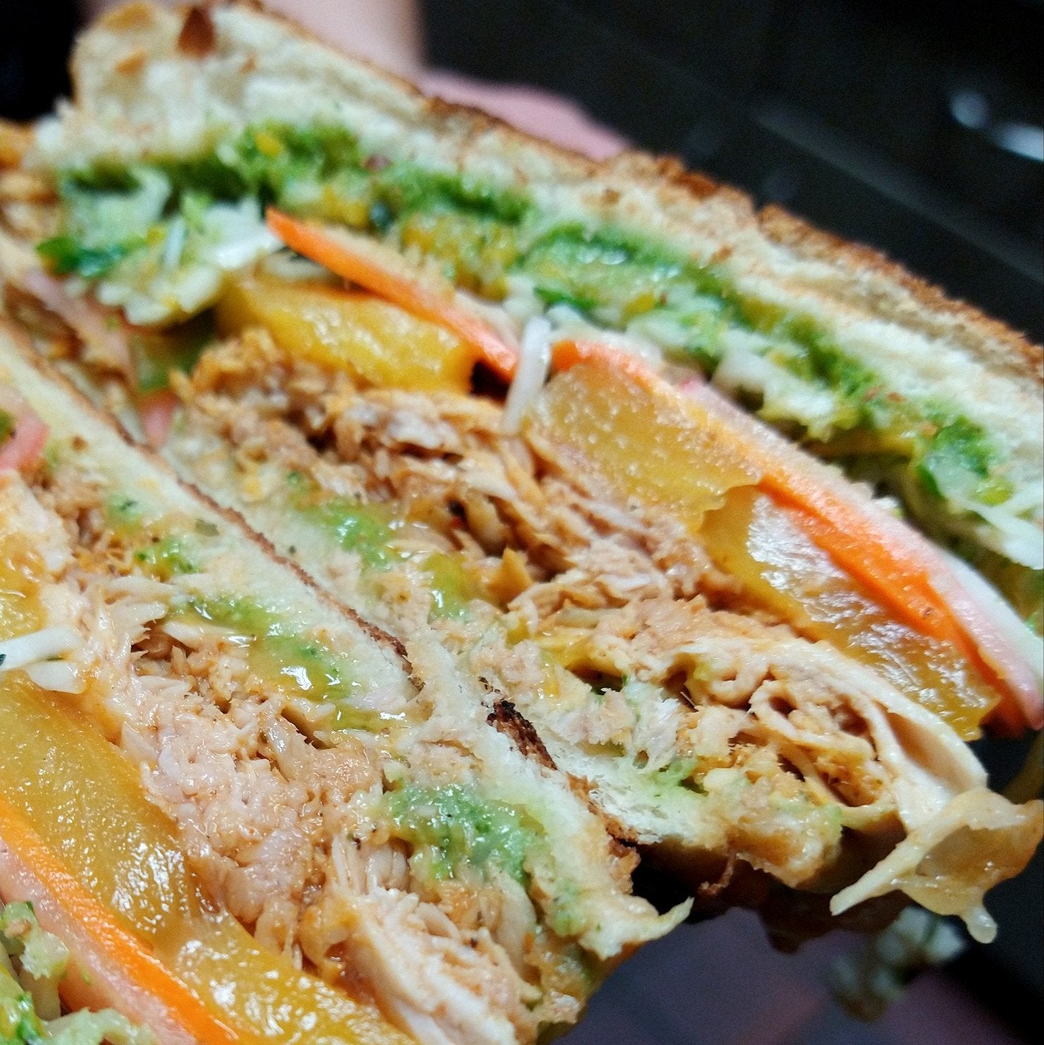 'Al Pastor' grilled sandwich. - Dining and Cooking