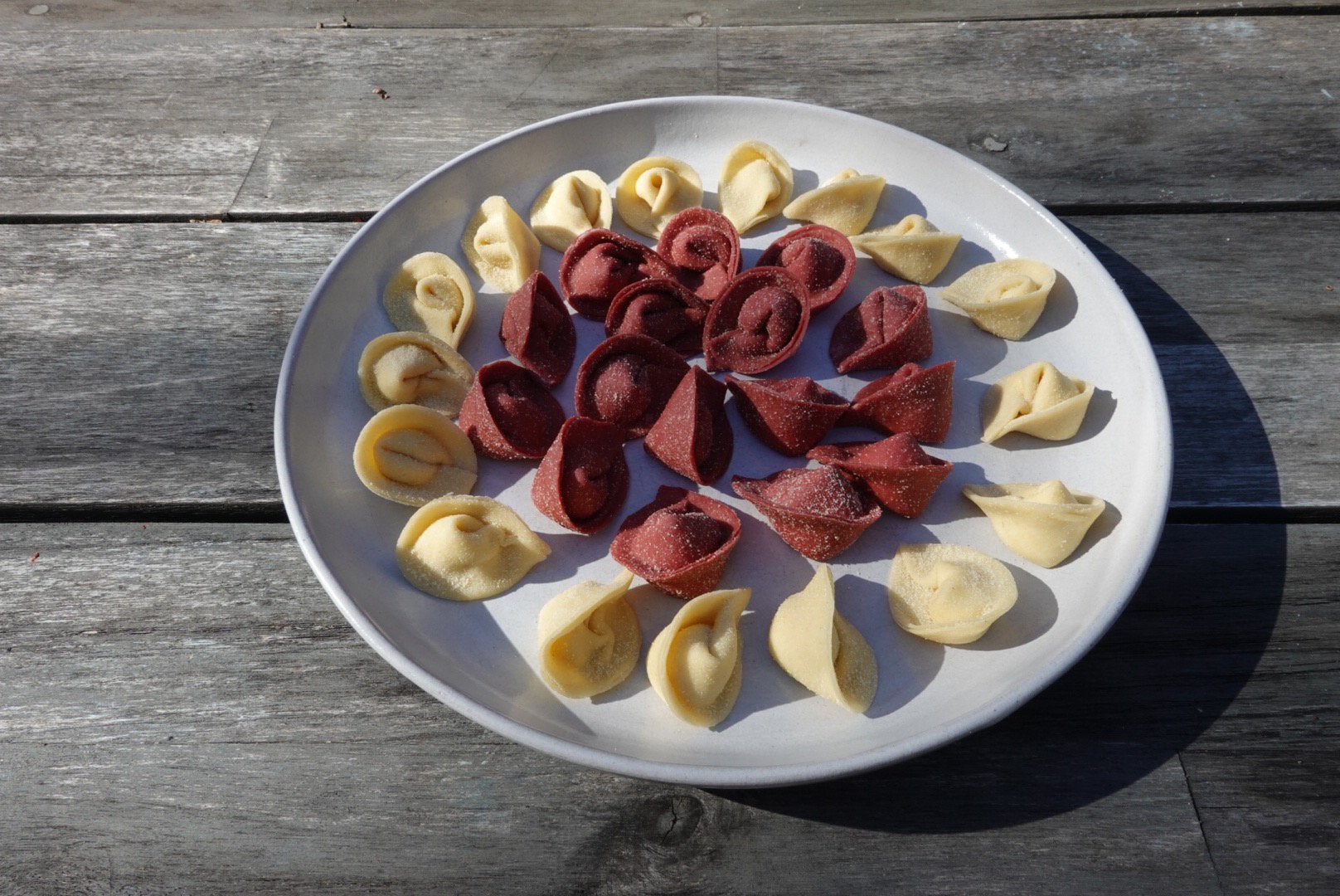 We made some whipped ricotta filled cappelletti with a spinach cream ...