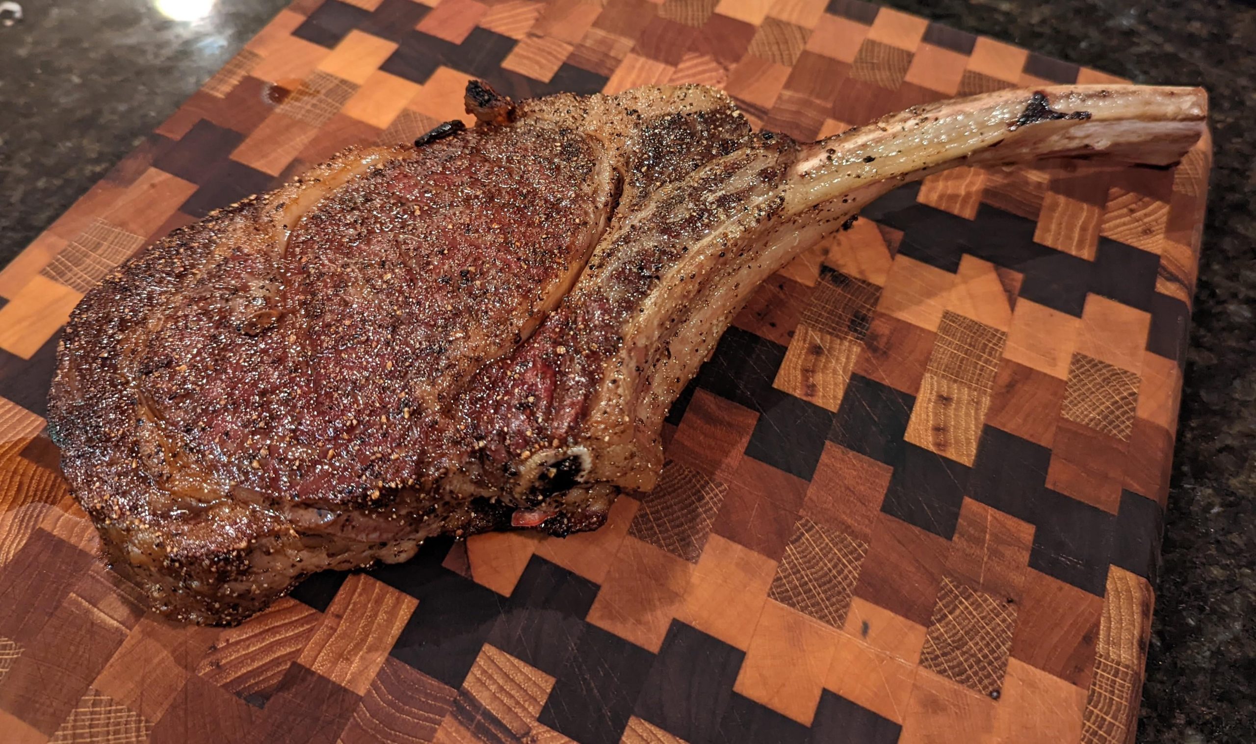 First attempt at a tomahawk ribeye - Dining and Cooking