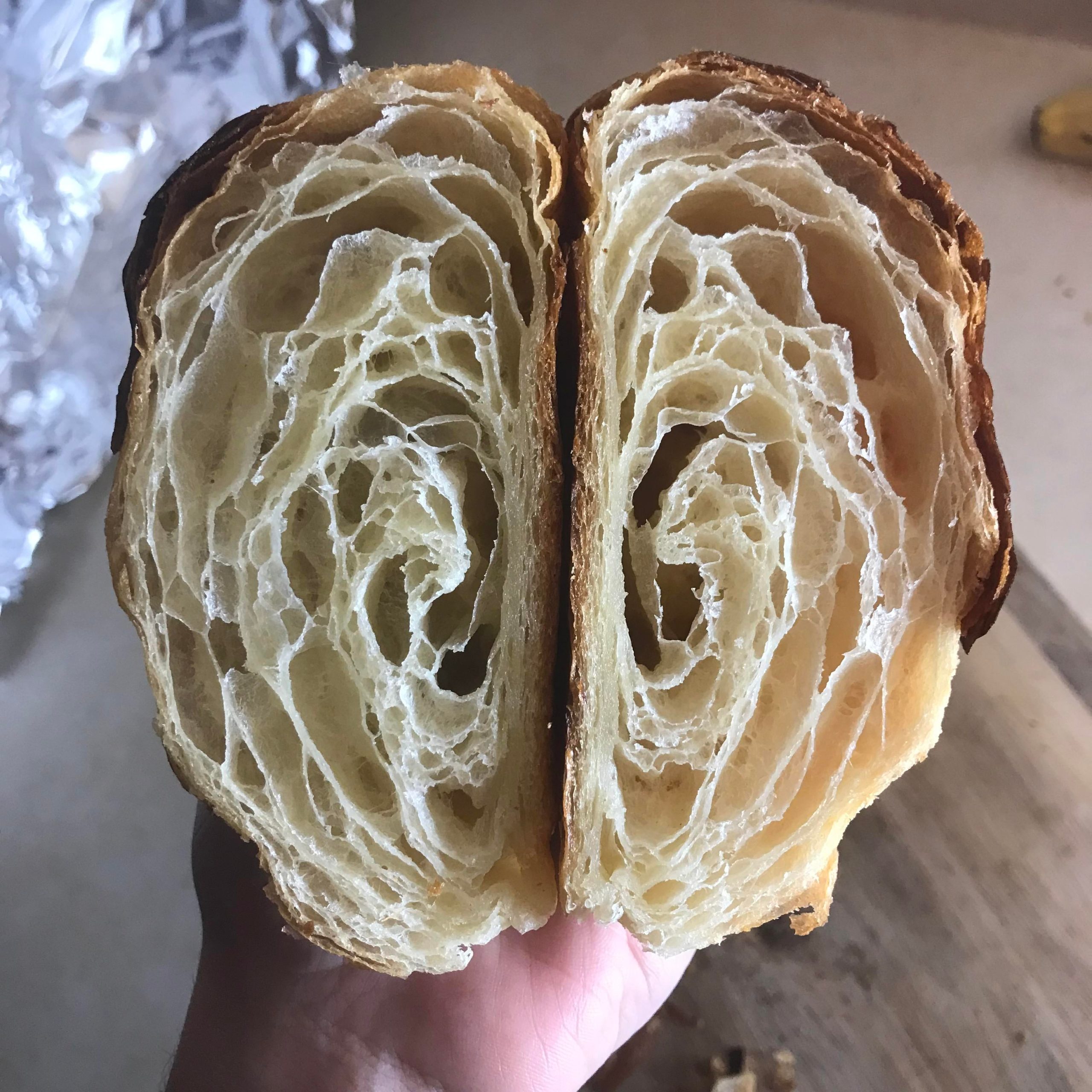 Last batch of croissants got the best honeycomb; bees be askin "where ...