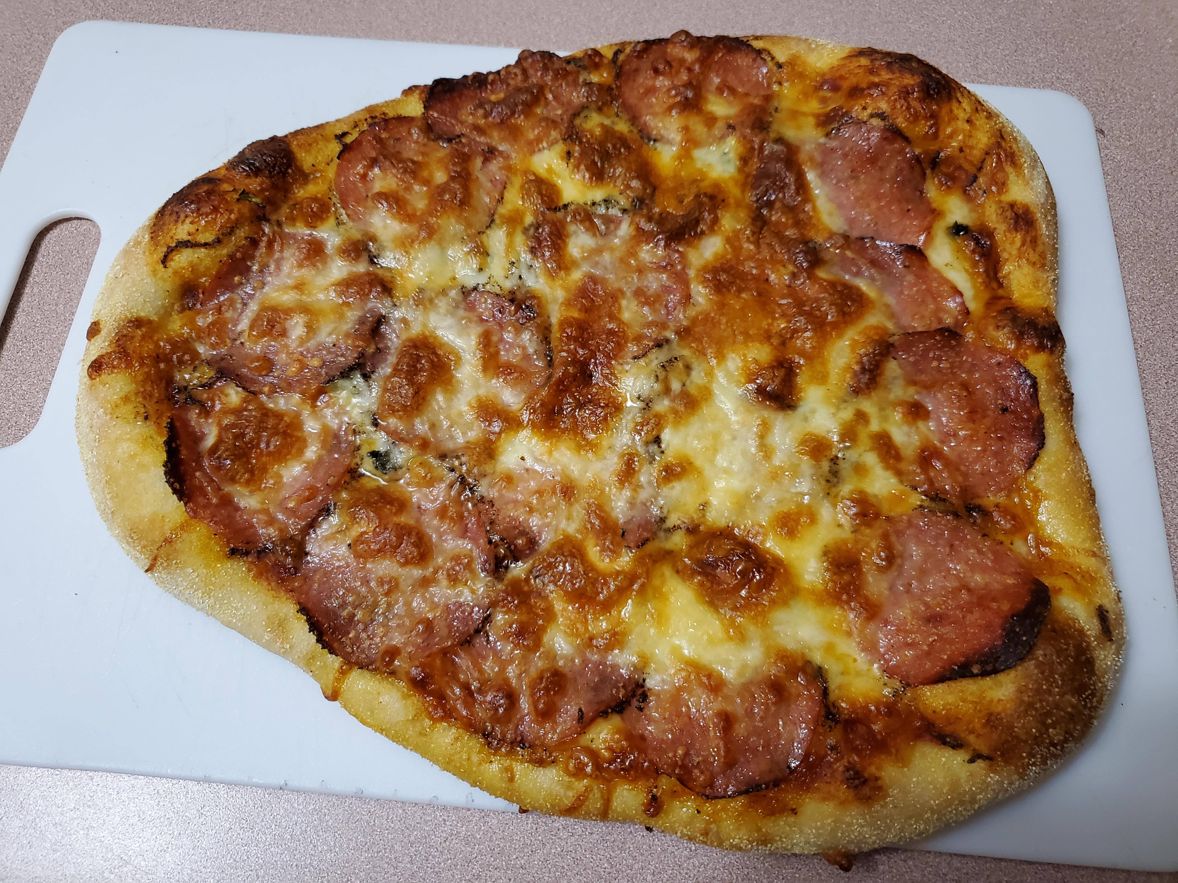 Garlic, Basil, and Salami Pie - Dining and Cooking