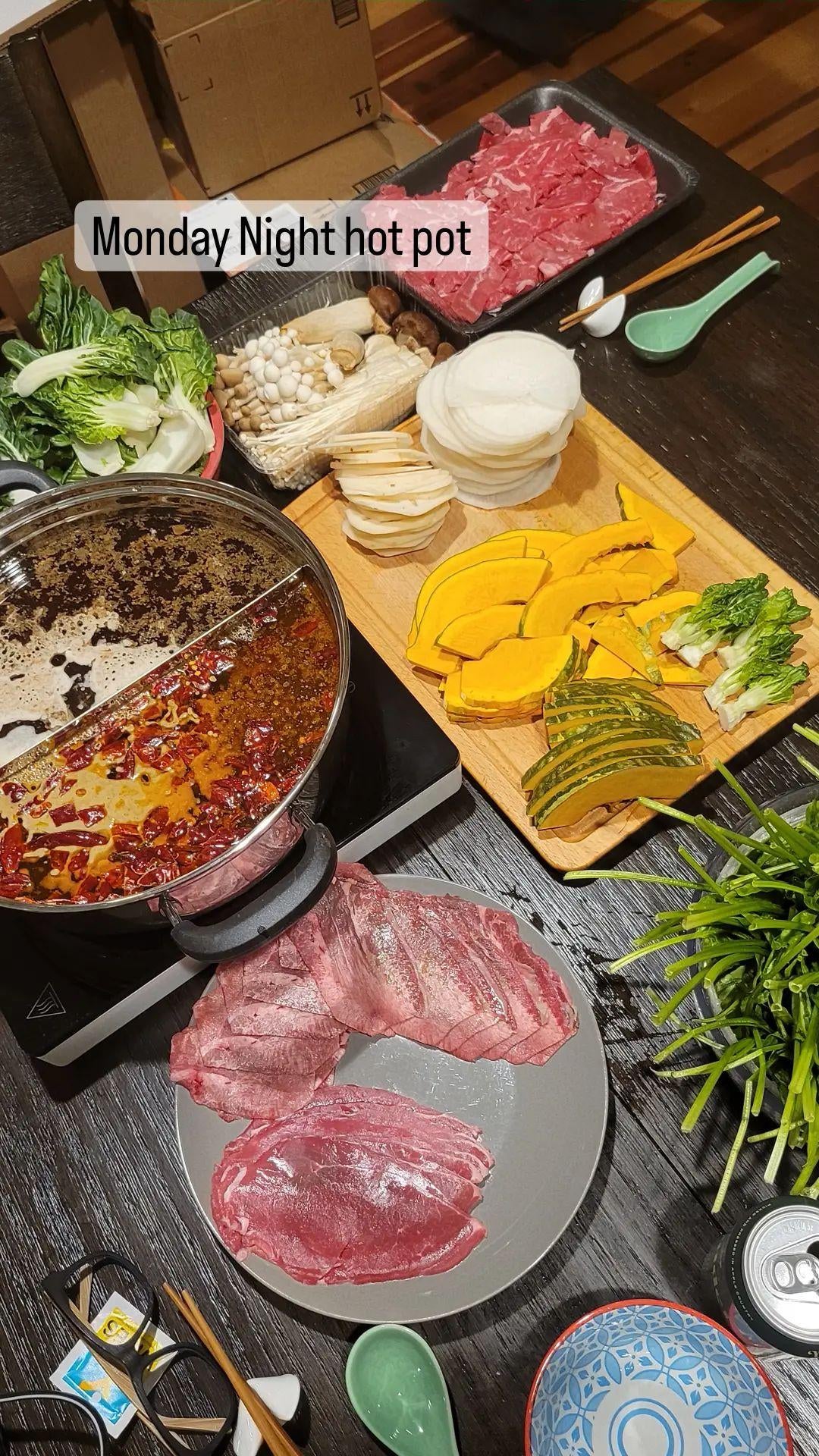 Decided to be festive for DnD night and do hot pot at home. - Dining ...