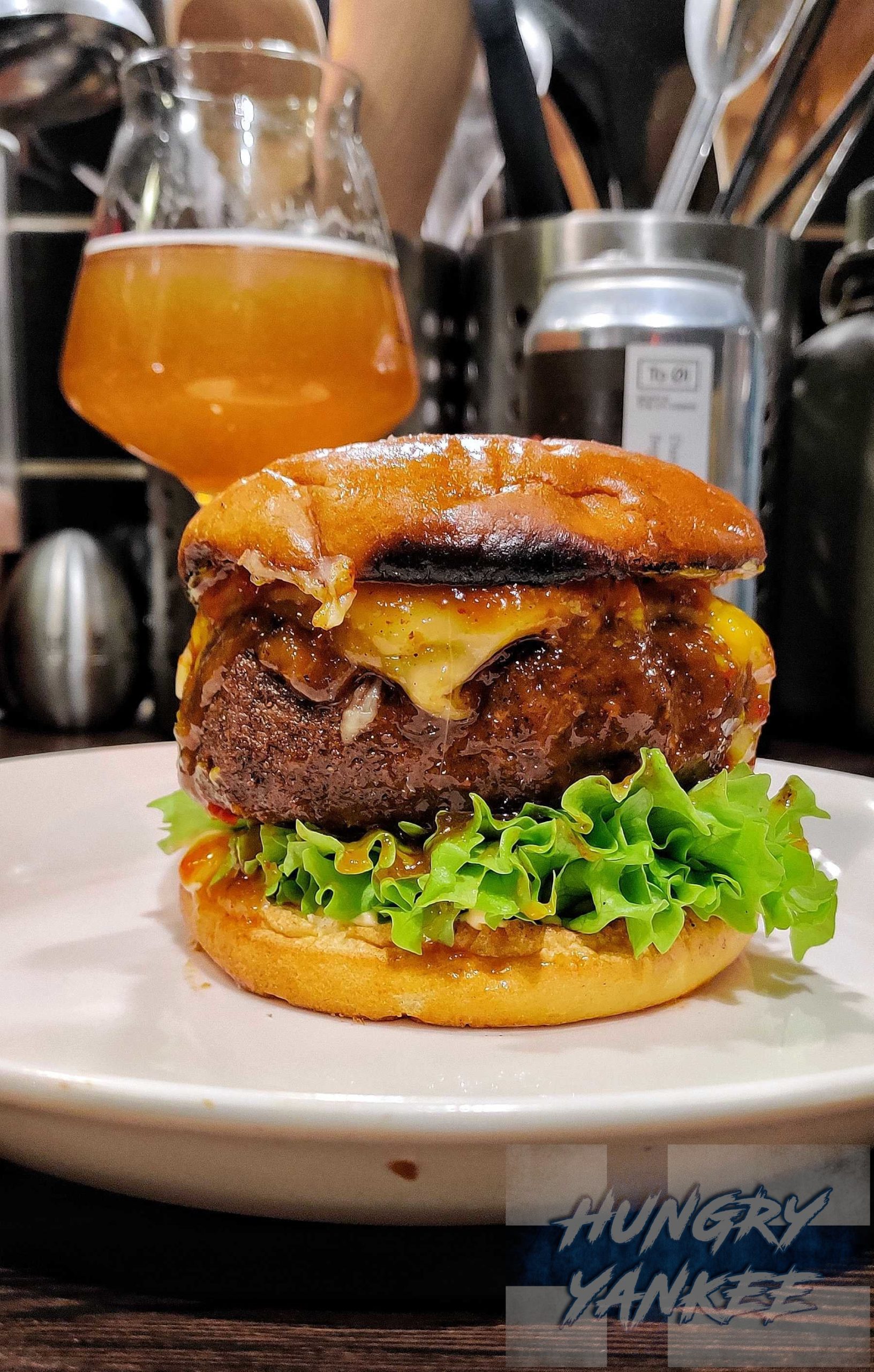 I had some extra beef, so I decided to make a comically large patty ...