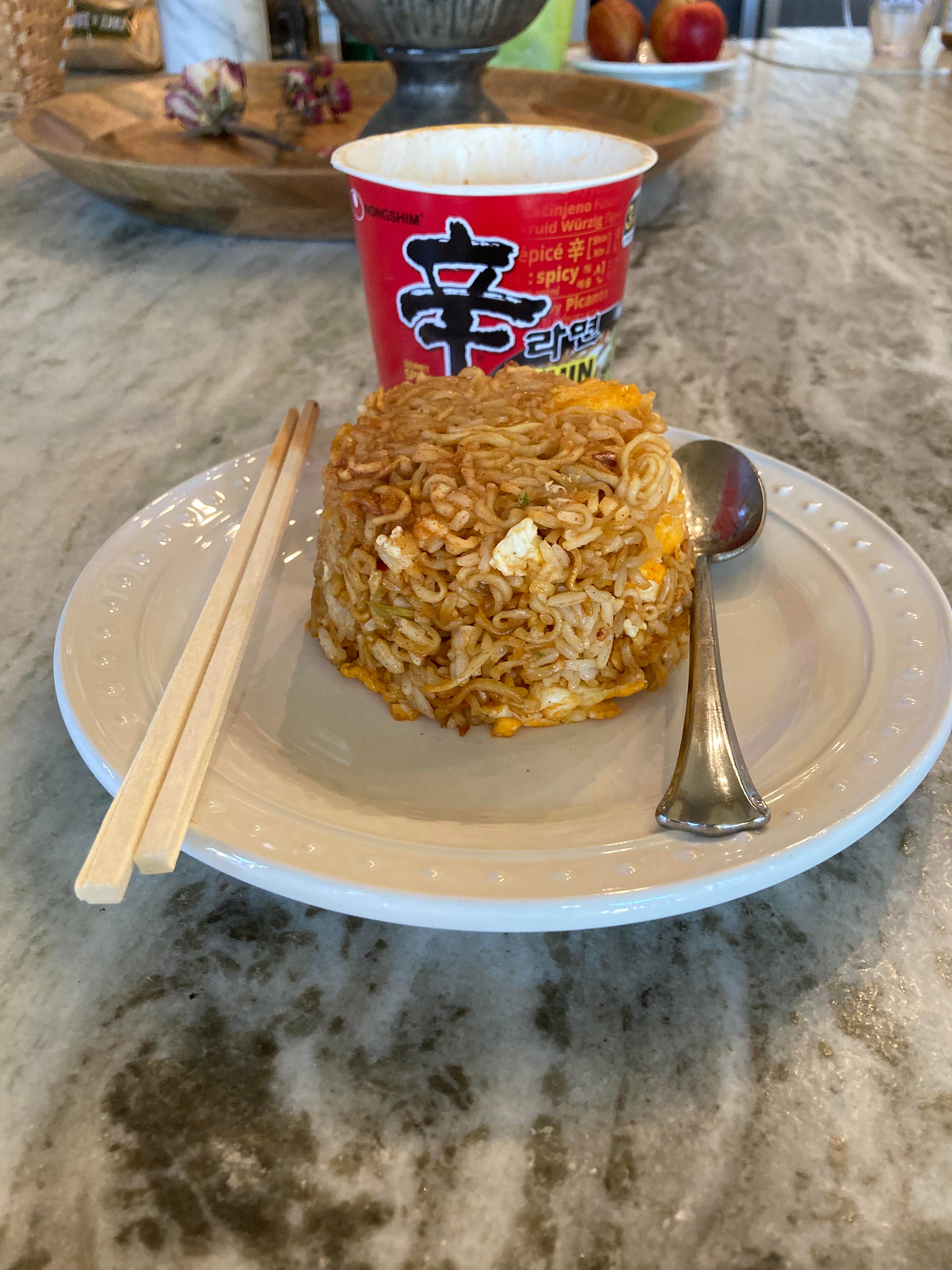 Shin Ramyun Fried Rice - Dining and Cooking