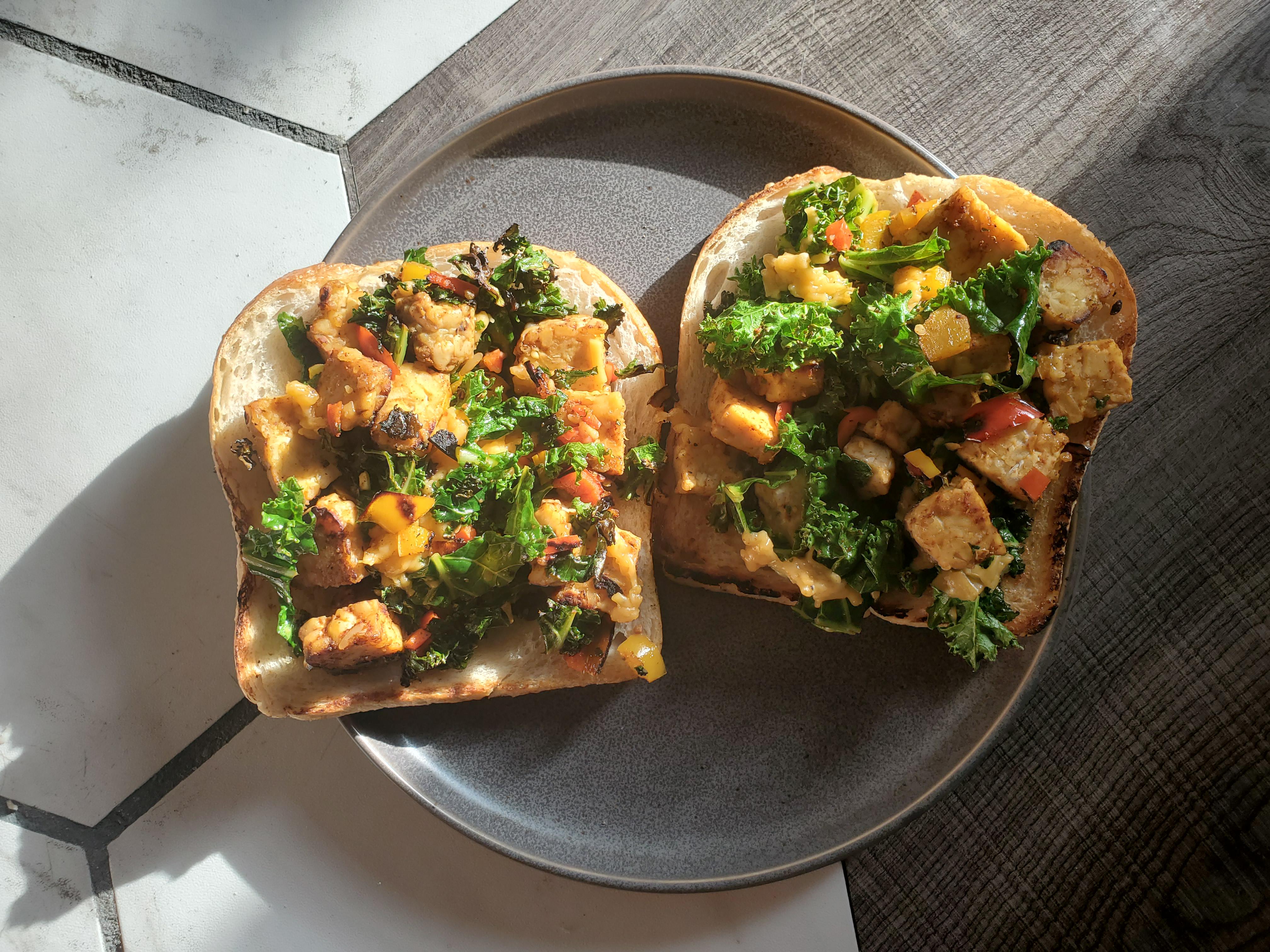 Tempeh on toast - Dining and Cooking