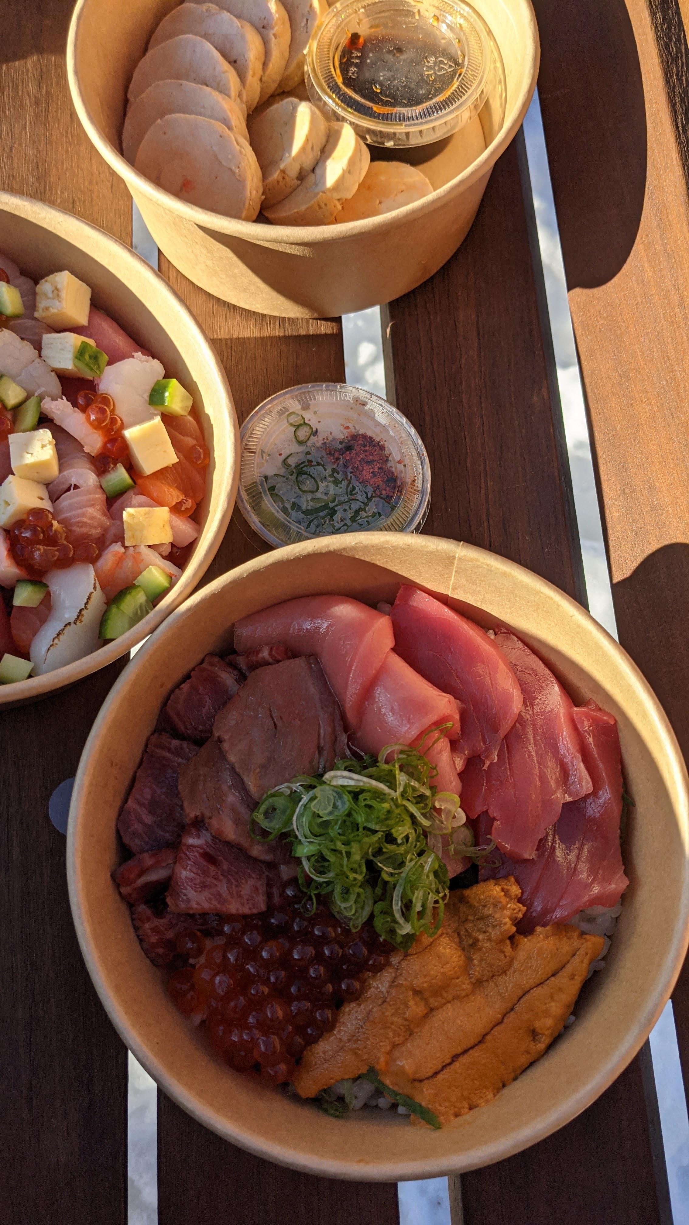 Chirashi and ankimo (monk fish liver) from Otto Bistro in Montreal ...