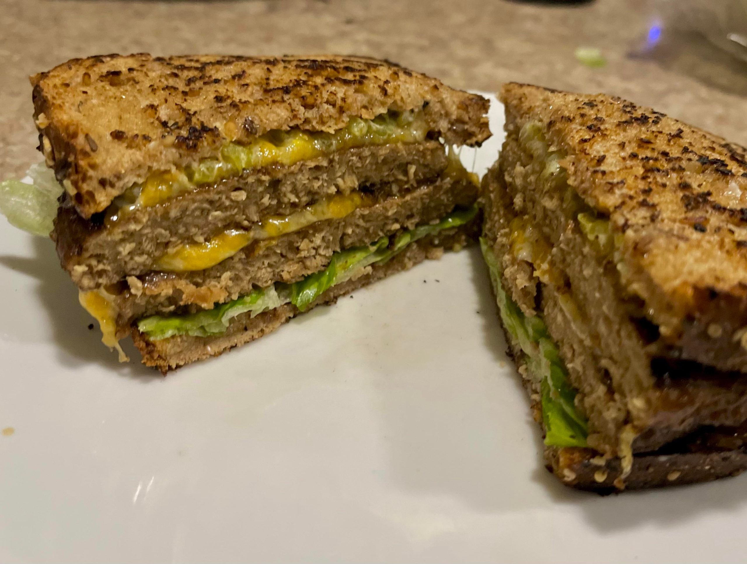 Double Boca patty melt - Dining and Cooking